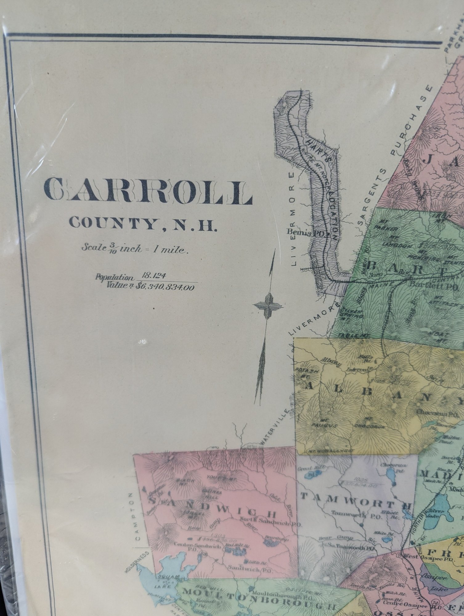 Lot Of 4 Carroll County New Hampshire Maps #9440 | Auctionninja.com