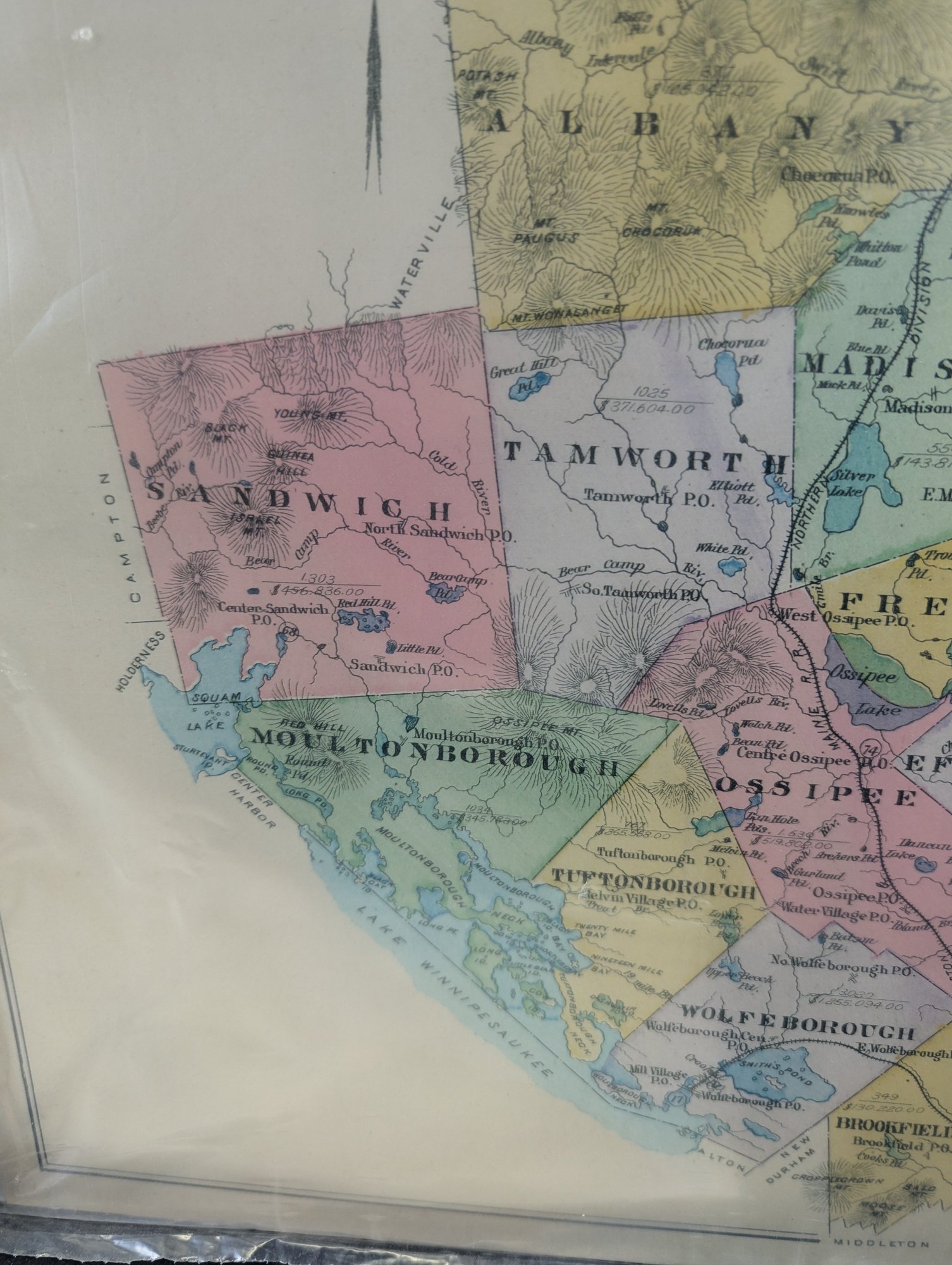 Lot Of 4 Carroll County New Hampshire Maps #9440 | Auctionninja.com