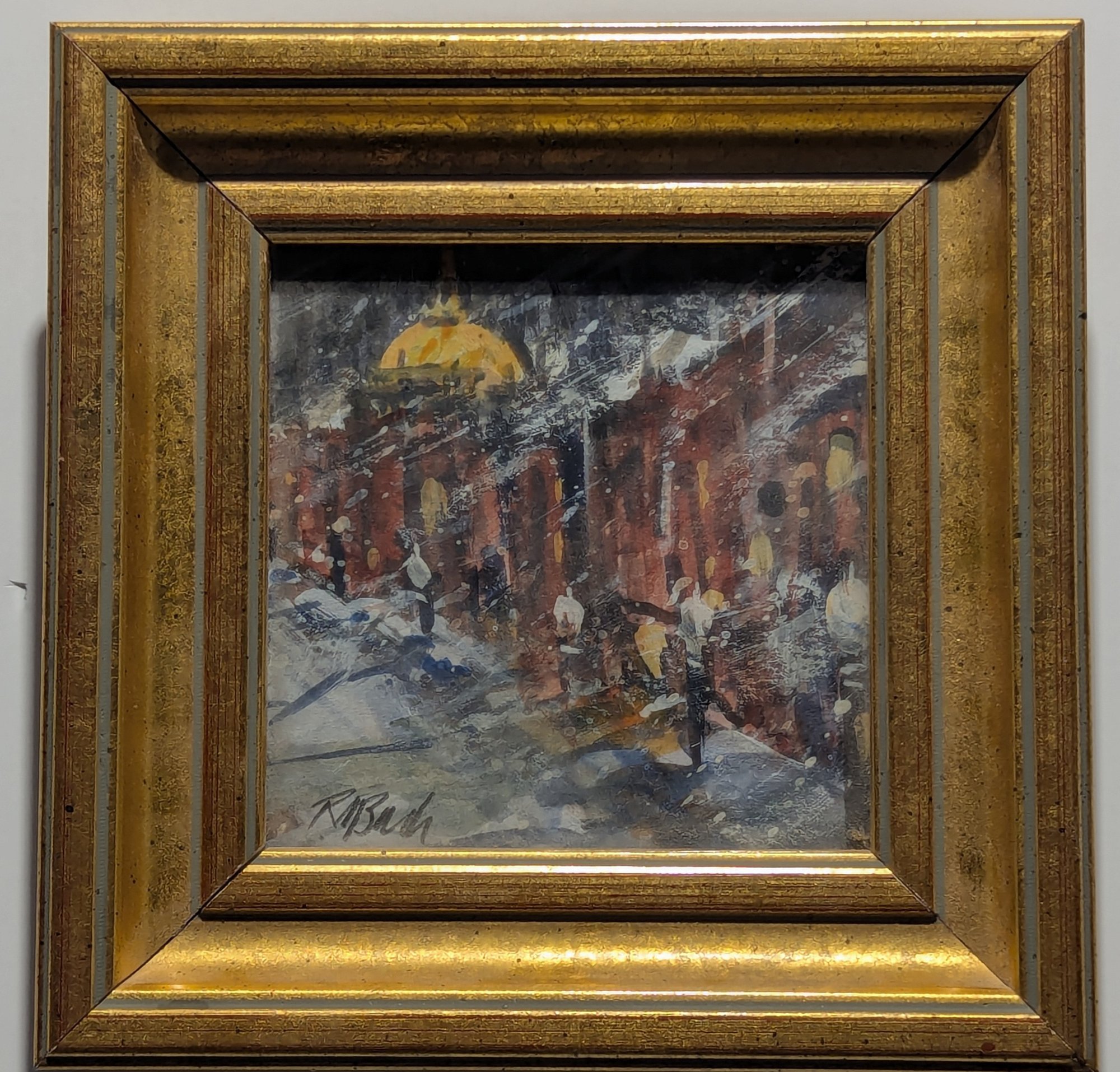 Small Original Watercolor By Ralph Bush - Beacon Hill - Boston #10061 ...