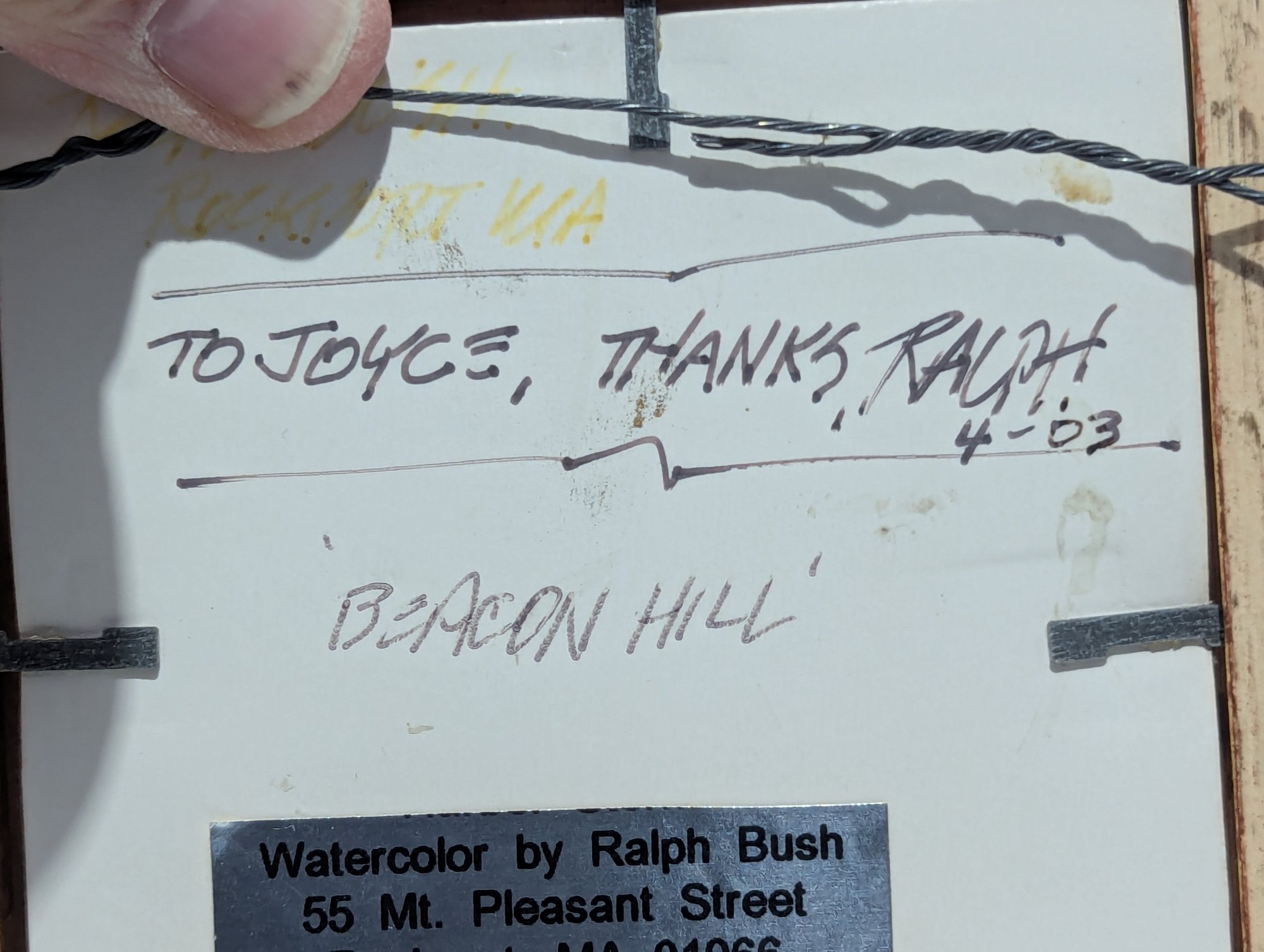 Small Original Watercolor By Ralph Bush - Beacon Hill - Boston #10061 ...