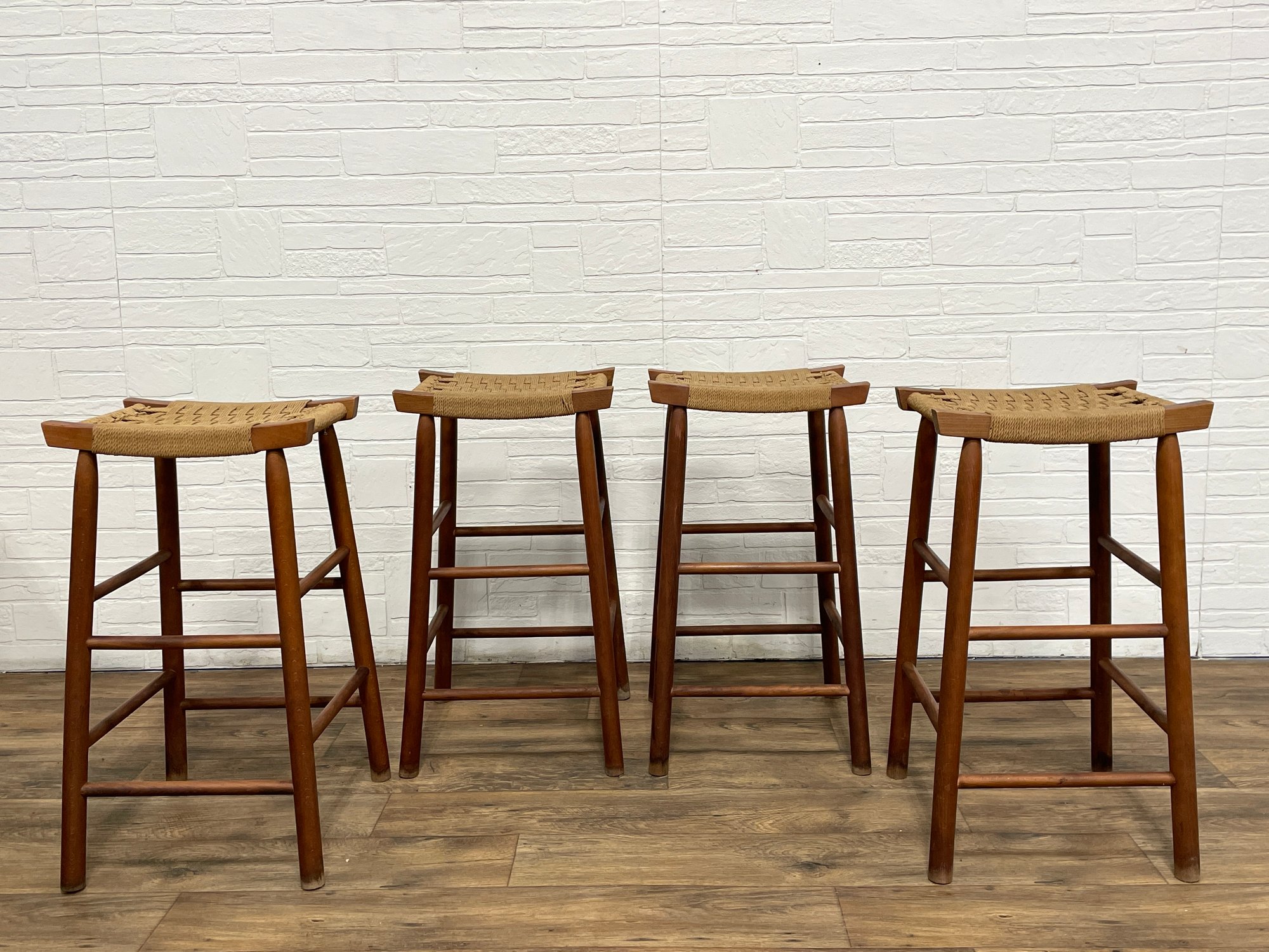 1960s Modernist Japanese Craftsman Bar Stool Set Of Four #116704 ...