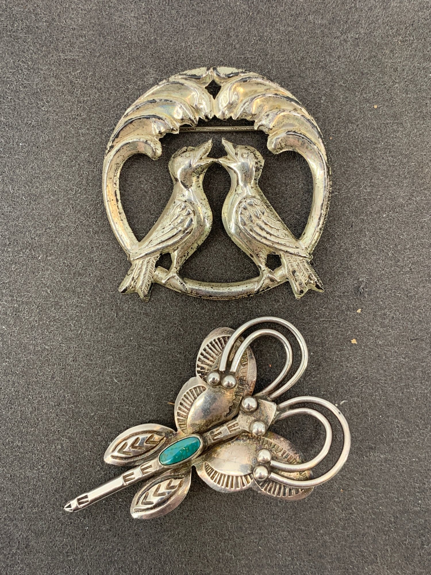 2 Vintage Sterling Silver Brooches (75) #135671 | Auctionninja.com