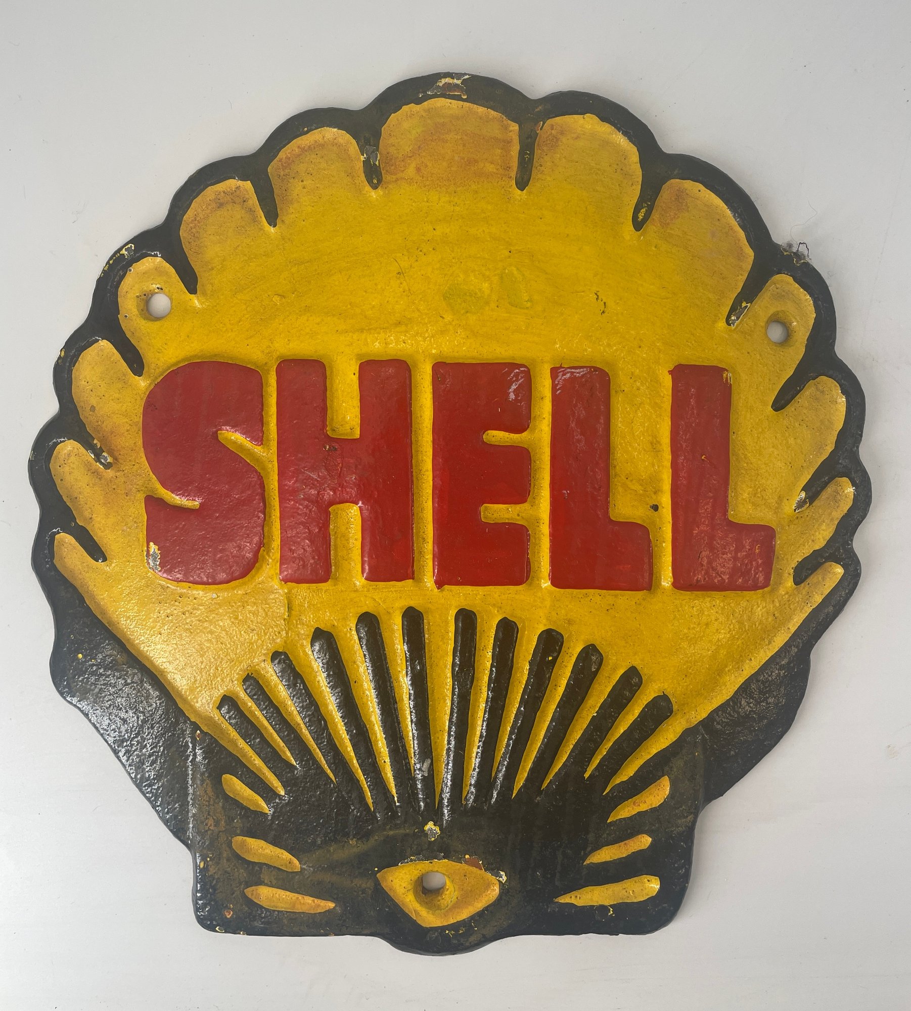 Vintage Cast Iron Shell Advertising Sign - London 1937 #139590 ...