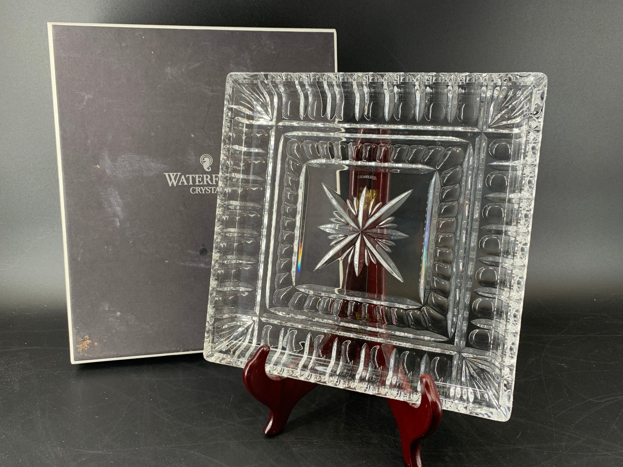 Waterford Crystal O'Connell Square Tray With Original Box #136124 ...