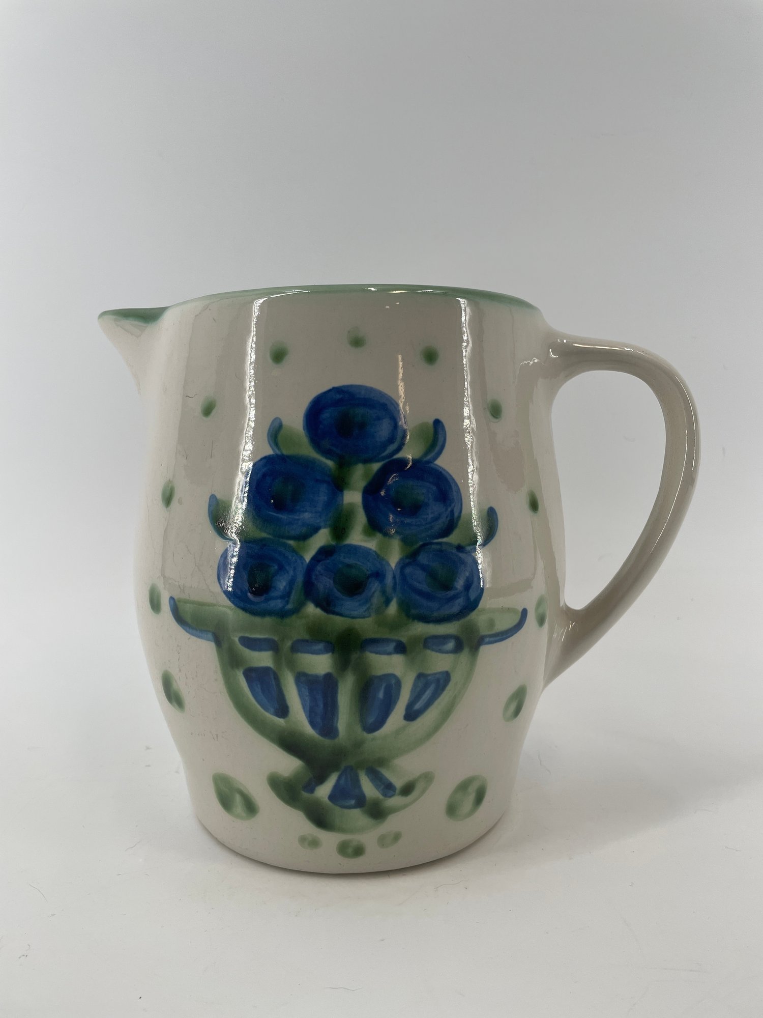 M. A. Hadley Pitcher Blueberry Bouquet Pottery Signed #139617 ...