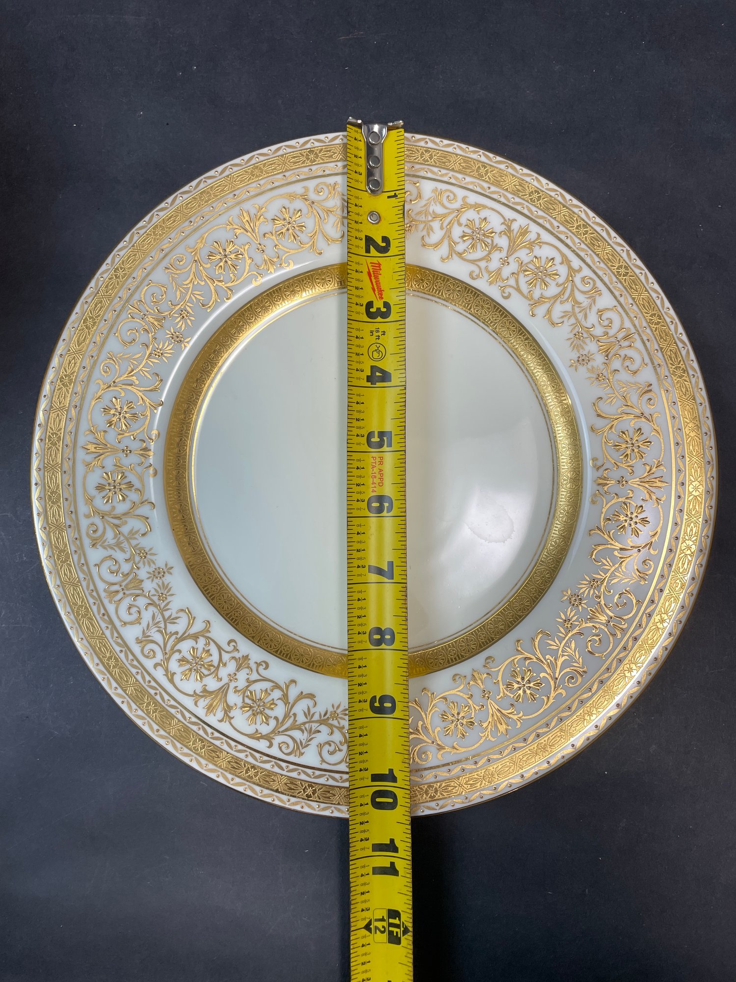 Group Of Minton Dinner Plates "Collamore" NYC Raised Gold Place Plates ...