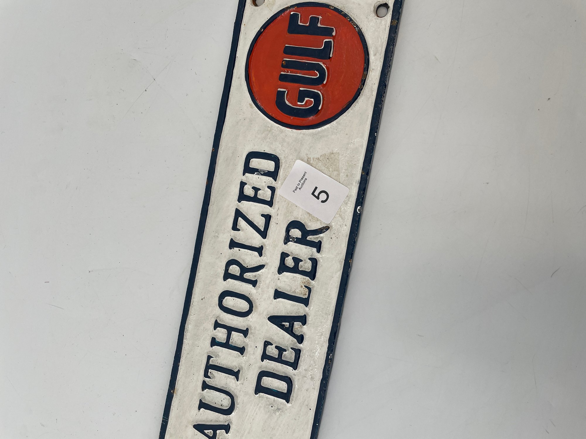 Cast Iron GULF Authorized Dealer Plaque Advertising Sign #140981 ...