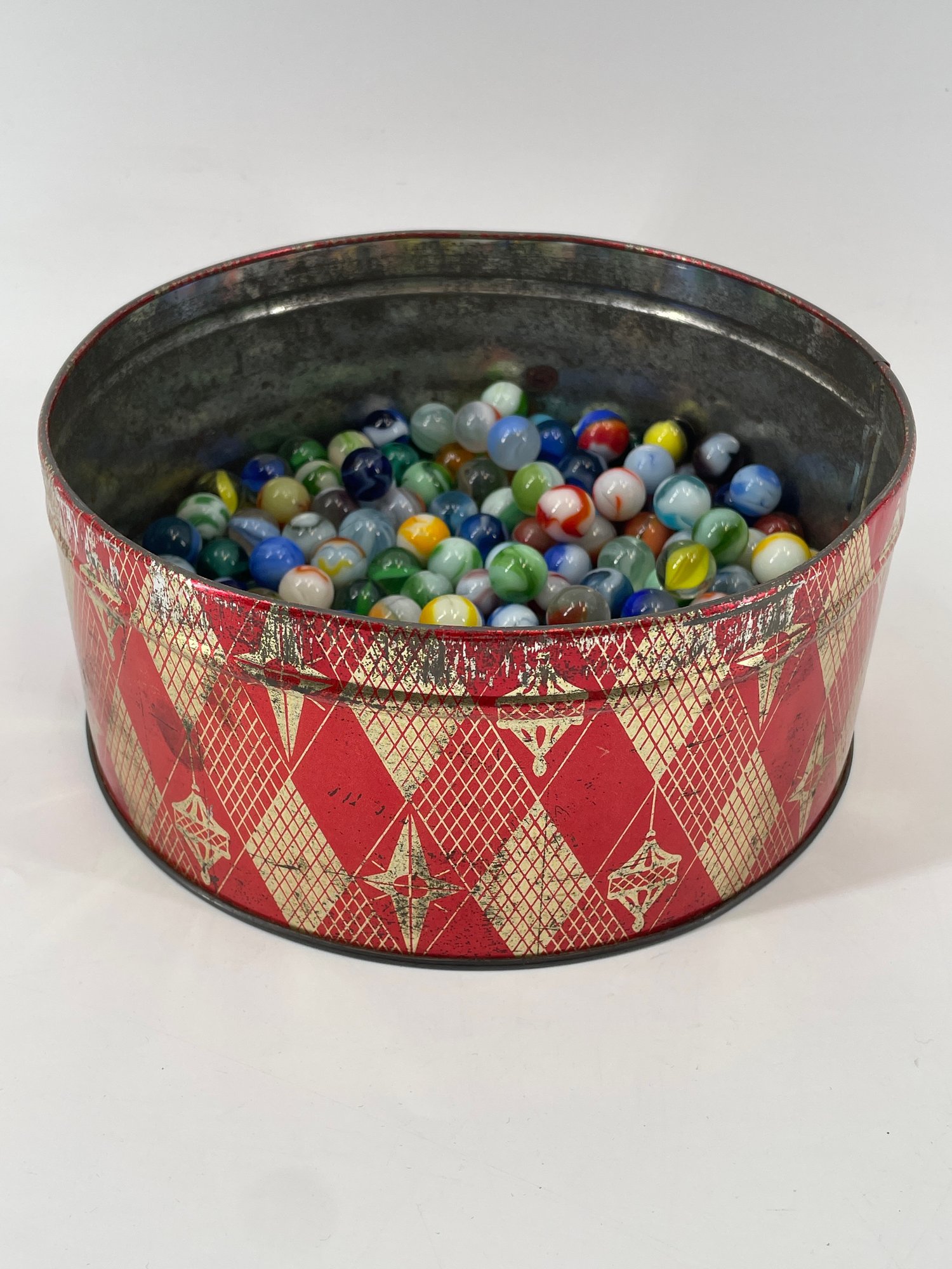 Tin Of Vintage Marbles #140648 | Auctionninja.com