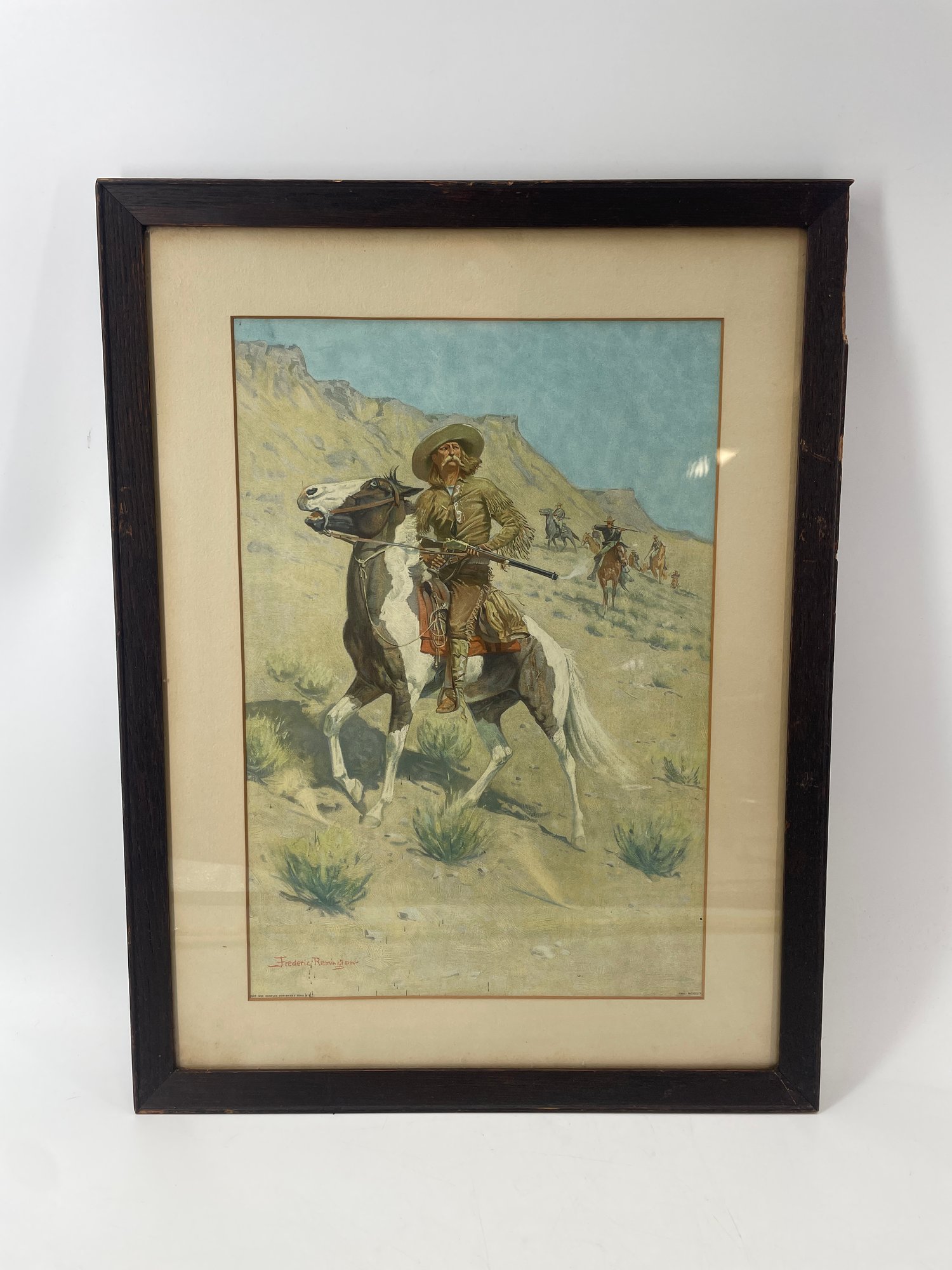 Fredrick Remington "the Scout" Print Framed #132301 | Auctionninja.com