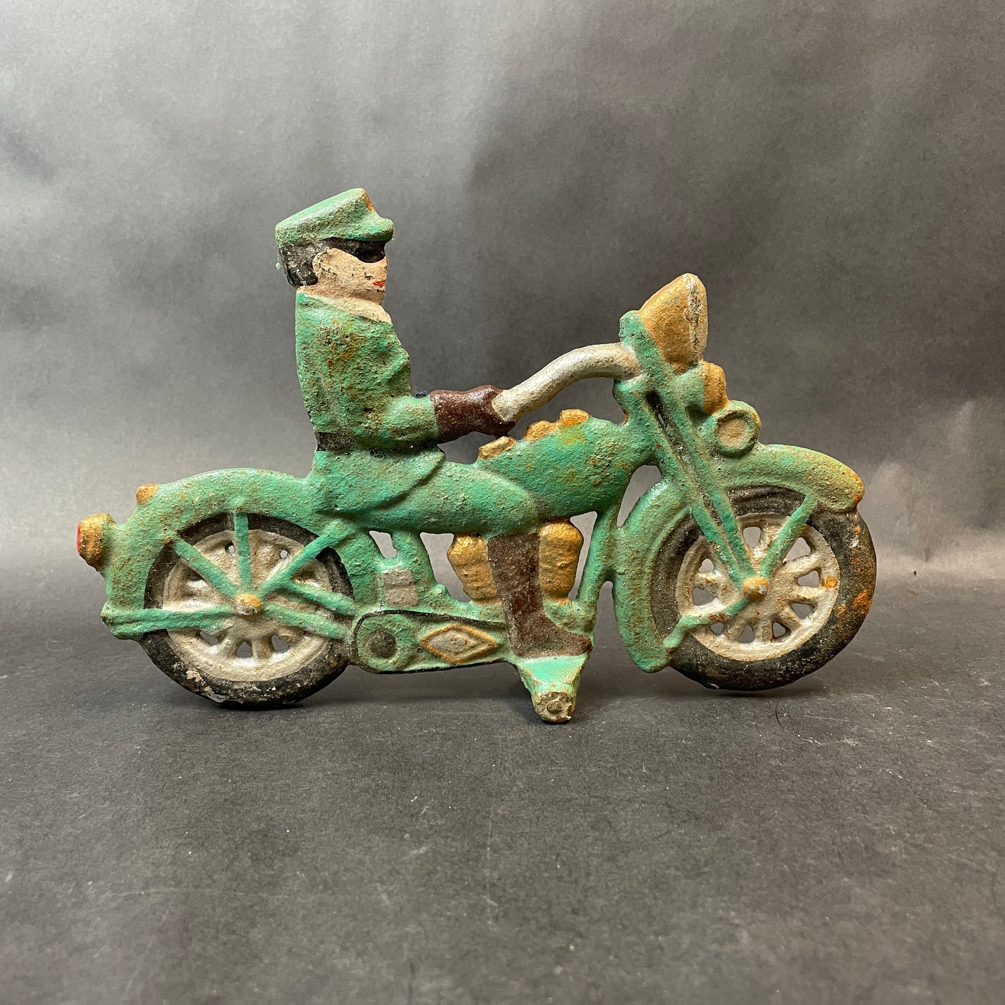 Cast Iron Motorcycle Door Stop #109765 | Auctionninja.com