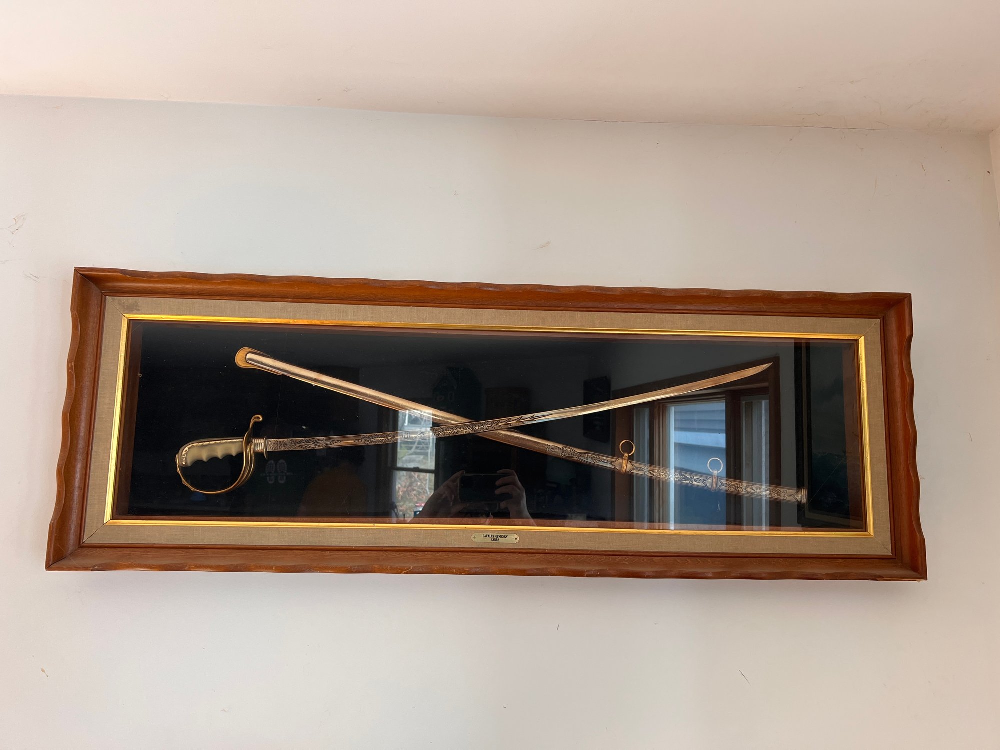 Commemorative Cavalry Officers Sword In Hanging Display Case #134176 ...