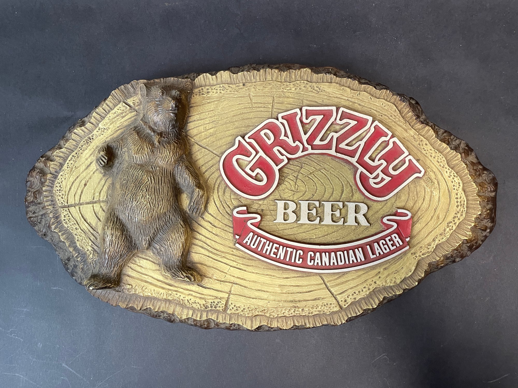 Vintage Grizzly Beer Sign #112236 | Auctionninja.com