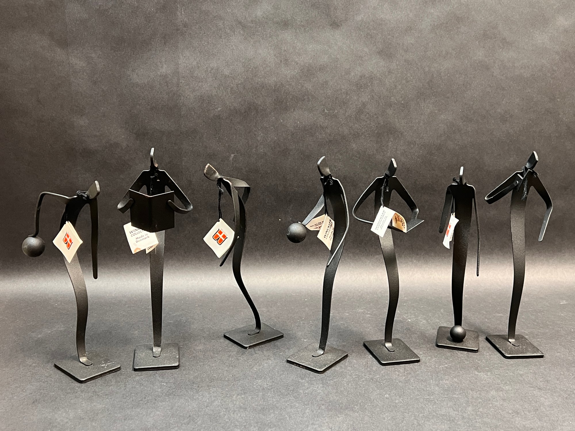 Group Of Vintage Winckler Danish Mod Steel Sculptures #124359 ...