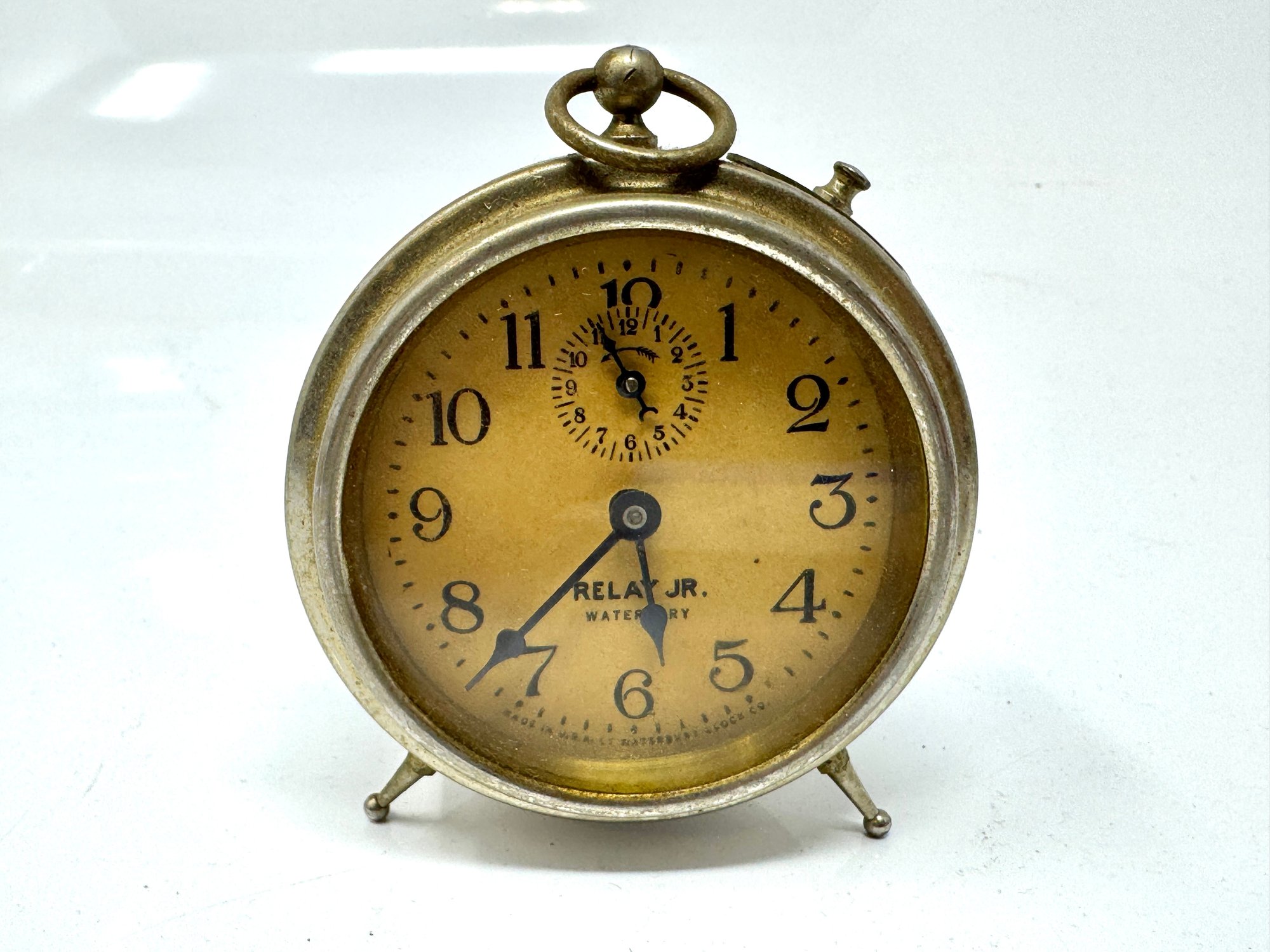 Antique Alarm Clock Relay Jr Waterbury Clock Co #123545 | Auctionninja.com