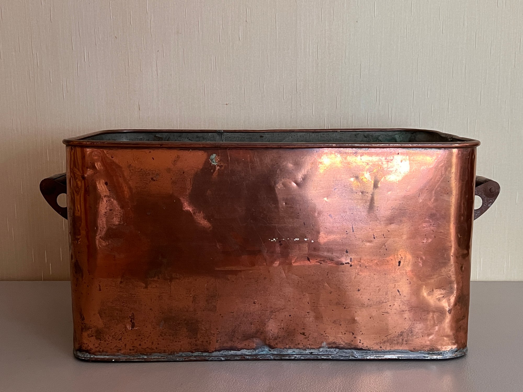 19th Century Copper Rounded Rectangular Bin #110831 | Auctionninja.com
