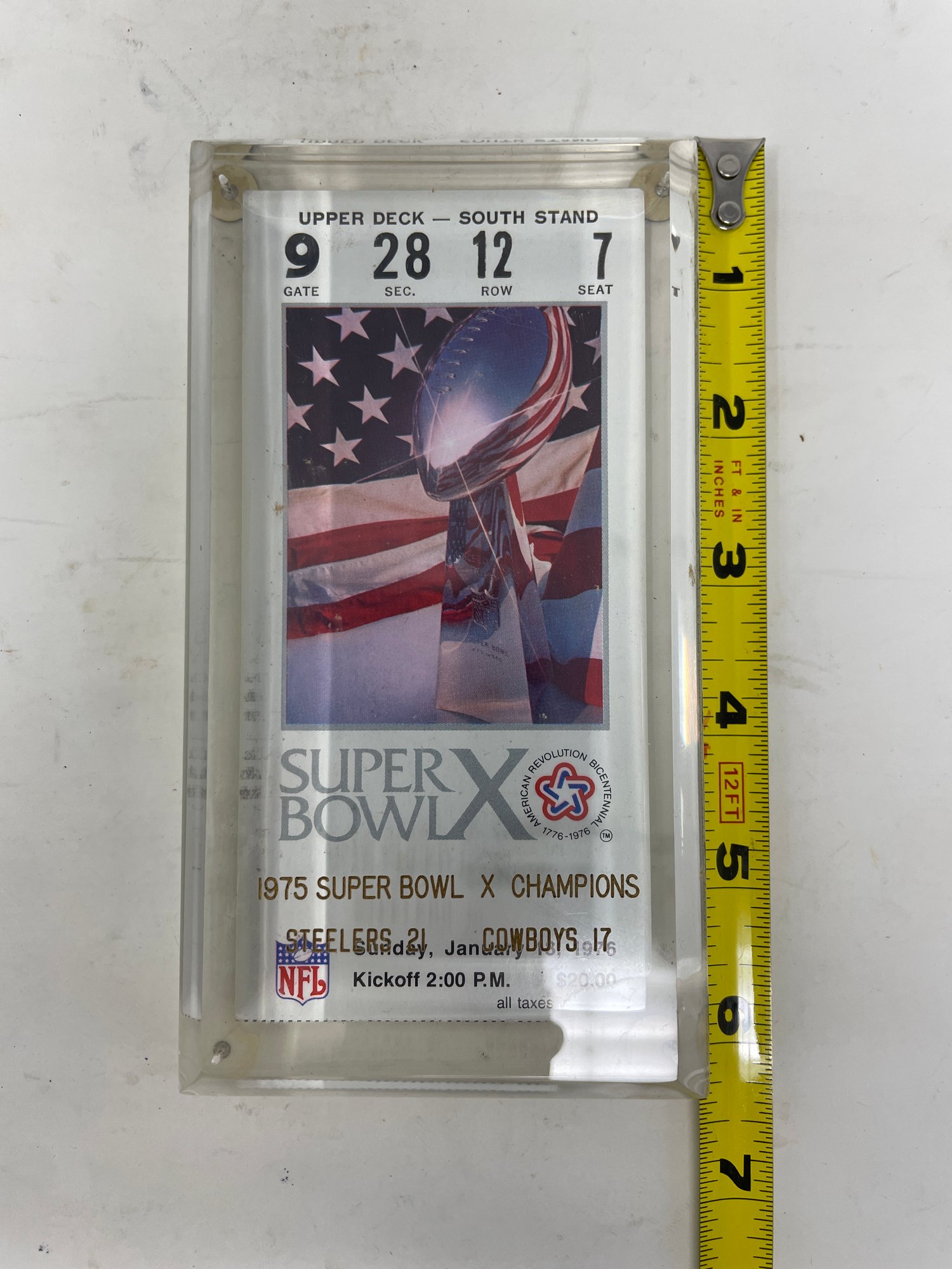 Super Bowl X Ticket Stub #112826 | Auctionninja.com