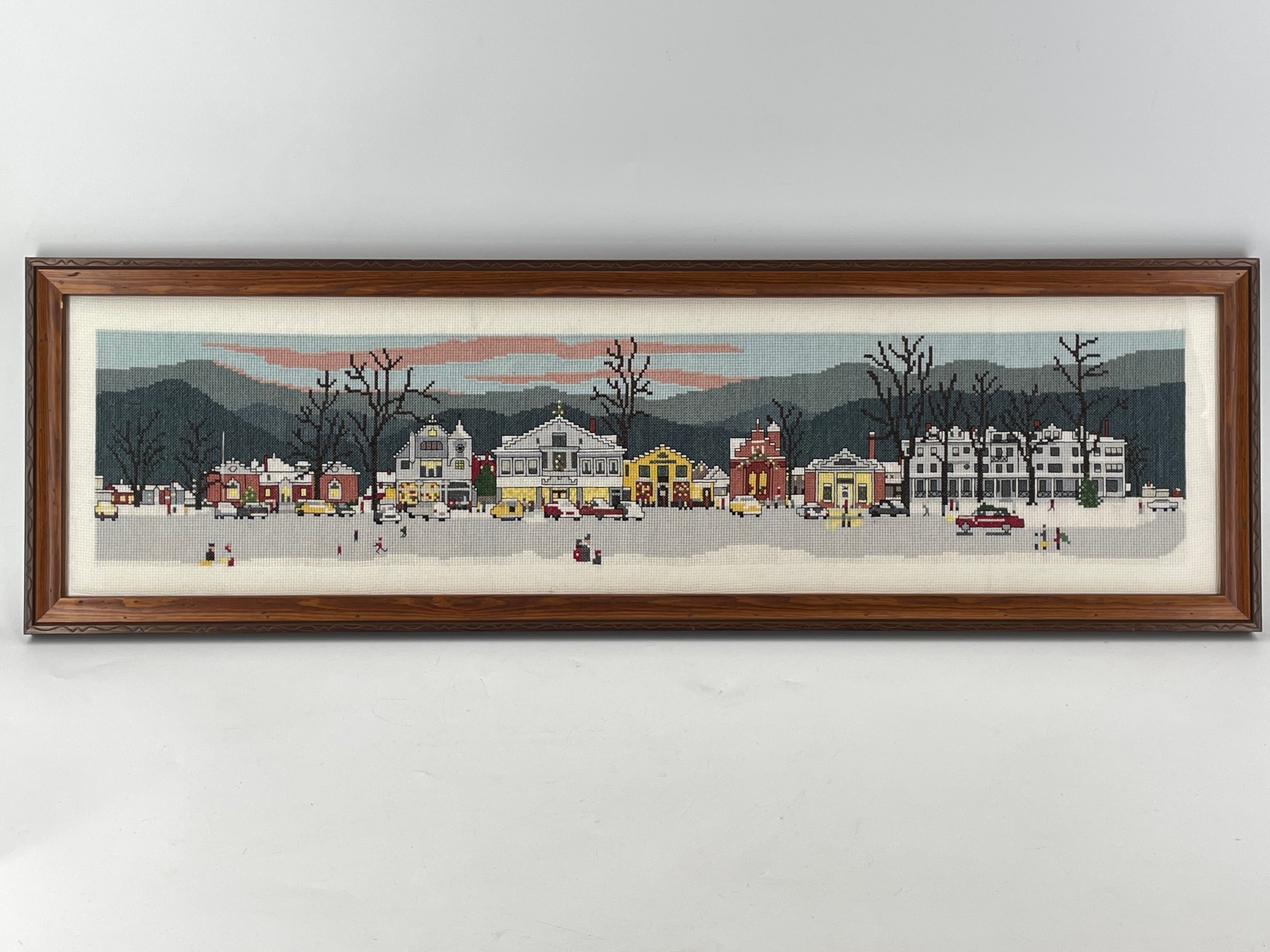 Norman Rockwell Main Street Stockbridge At Christmas Needlepoint ...