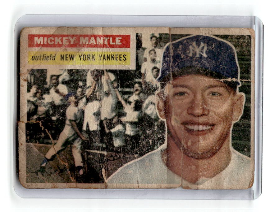 1956 Mickey Mantle Low Grade #162486 | Auctionninja.com