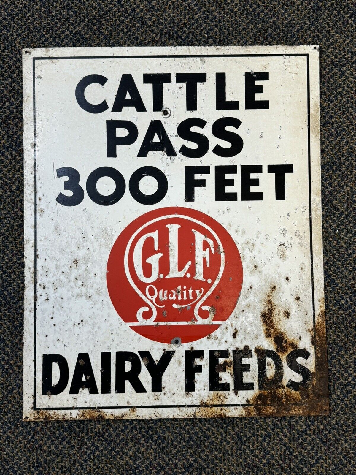GLF Dairy Feeds Cattle Pass Tin Sign Advertising Farm #115326 ...