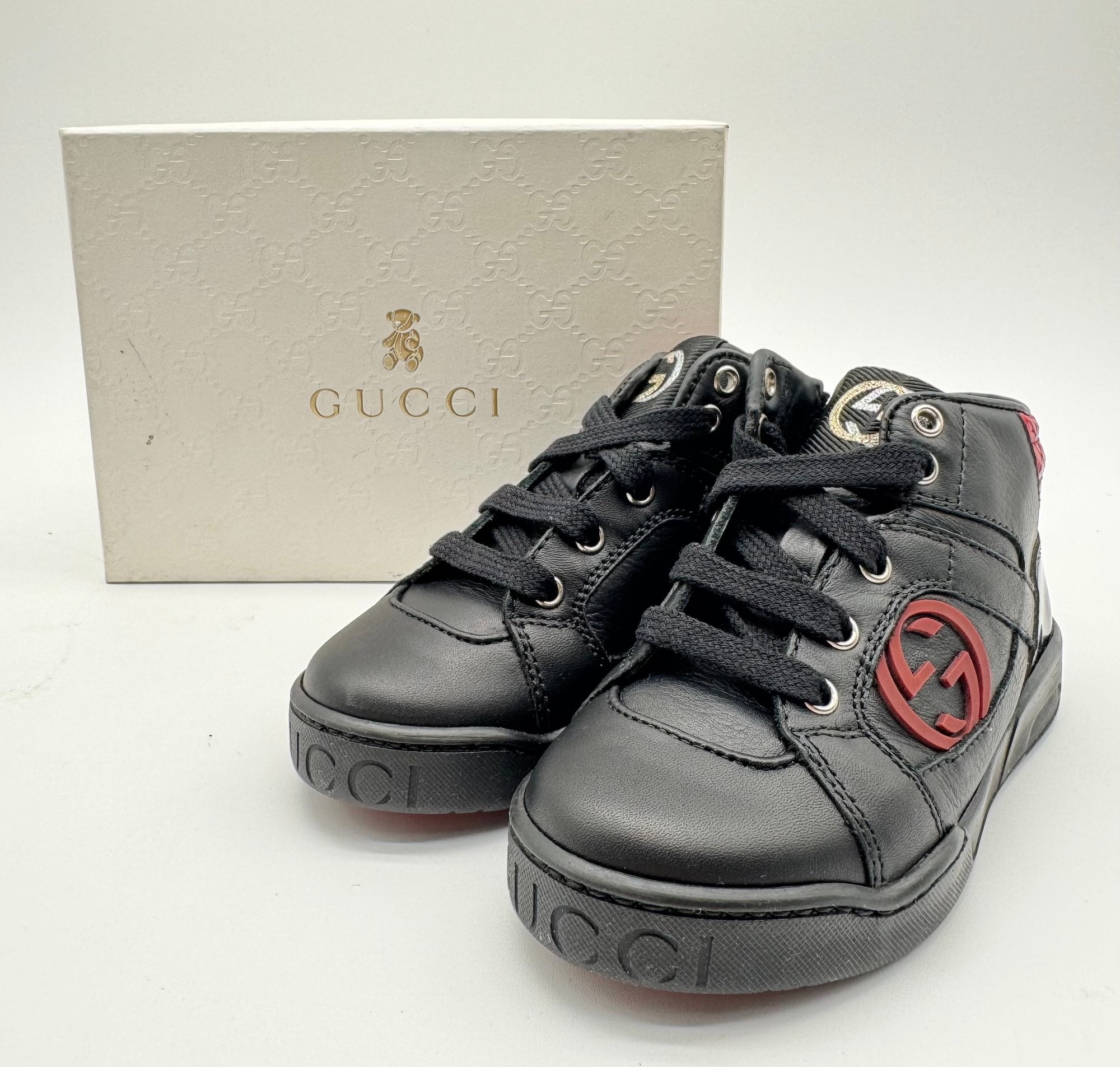 Pair Of Gucci Kids High Top Sneakers With Box #1054 | Auctionninja.com