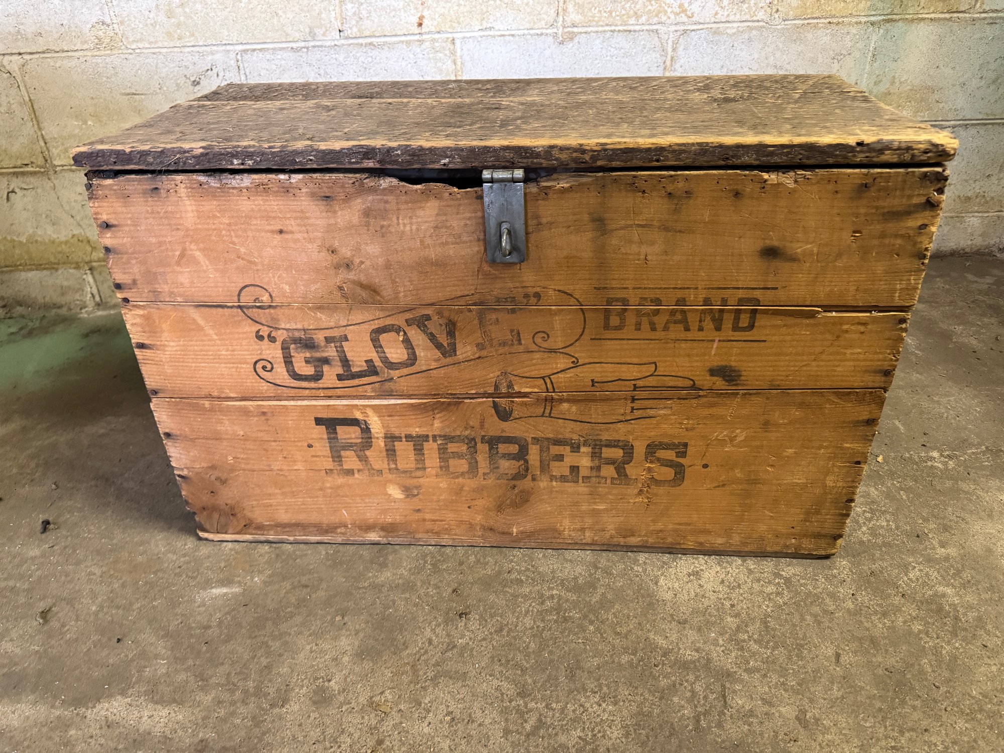 A2 Vintage Rubber Glove General Store Wood Crate/box 14x20x32" "LOCAL ...