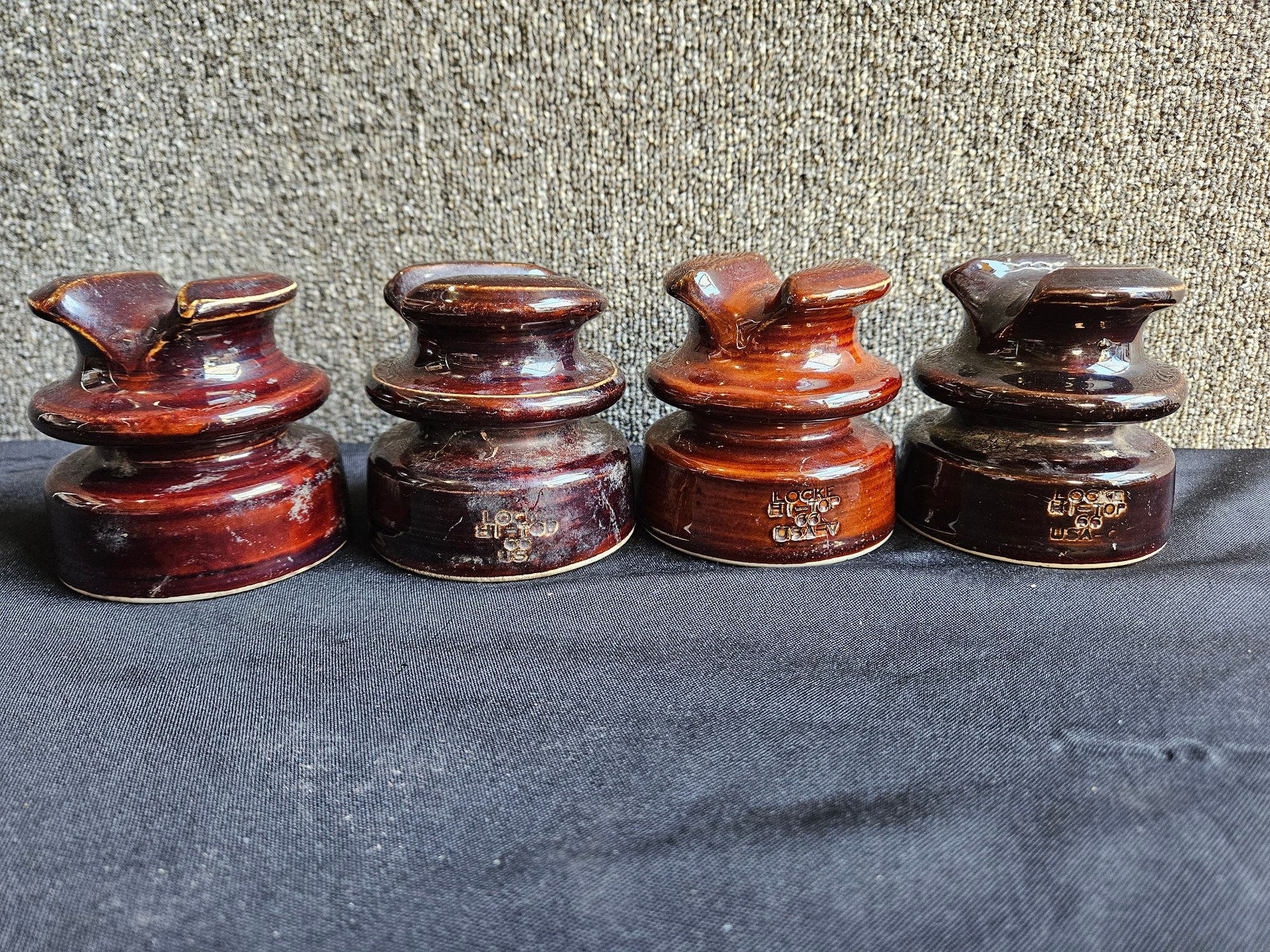 B101 - Locke Porcelain Insulator Lot - 3" X 3.5" - LOCAL PICKUP ONLY ...