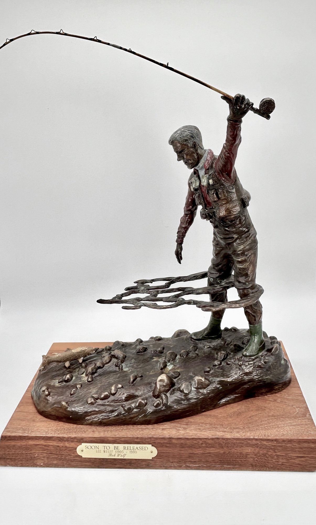 W63 Bob Wolf Bronze 1992 -93/300 "Soon To Be Released" Lee Wulff (1905 ...