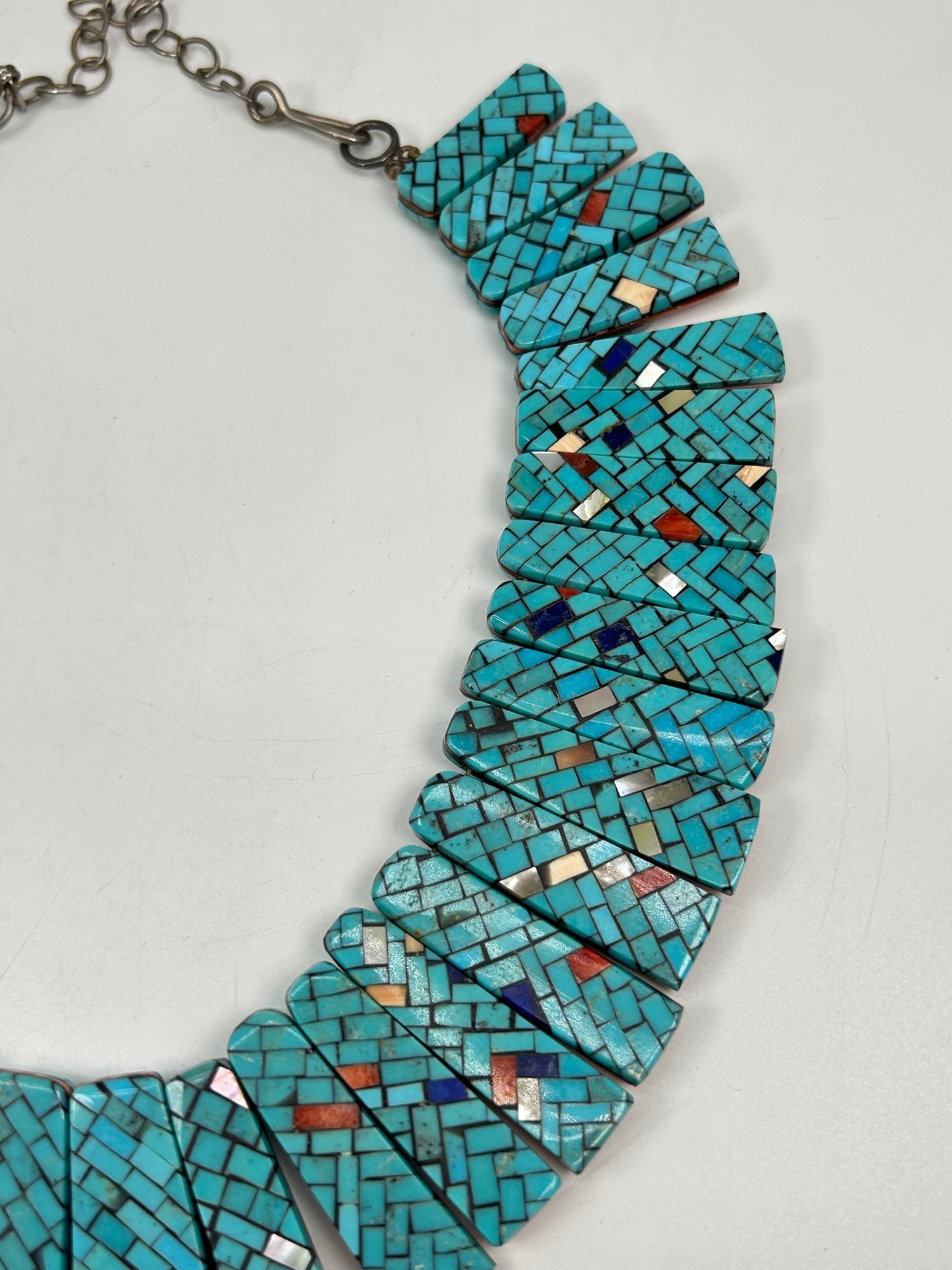 A15 Vintage Native American Mosaic Stone On Shell/ Charlene & Frank ...