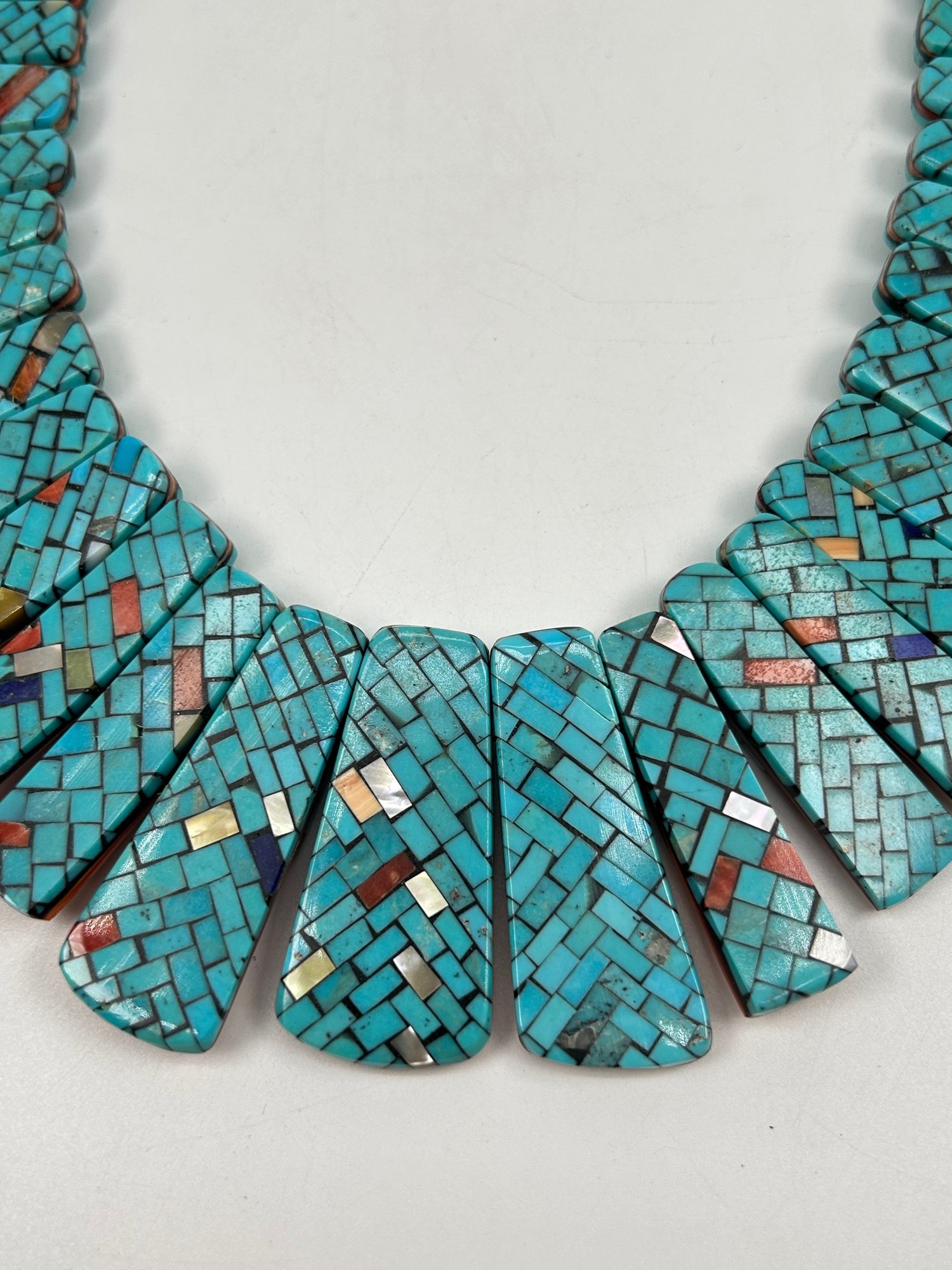 A15 Vintage Native American Mosaic Stone On Shell/ Charlene & Frank ...