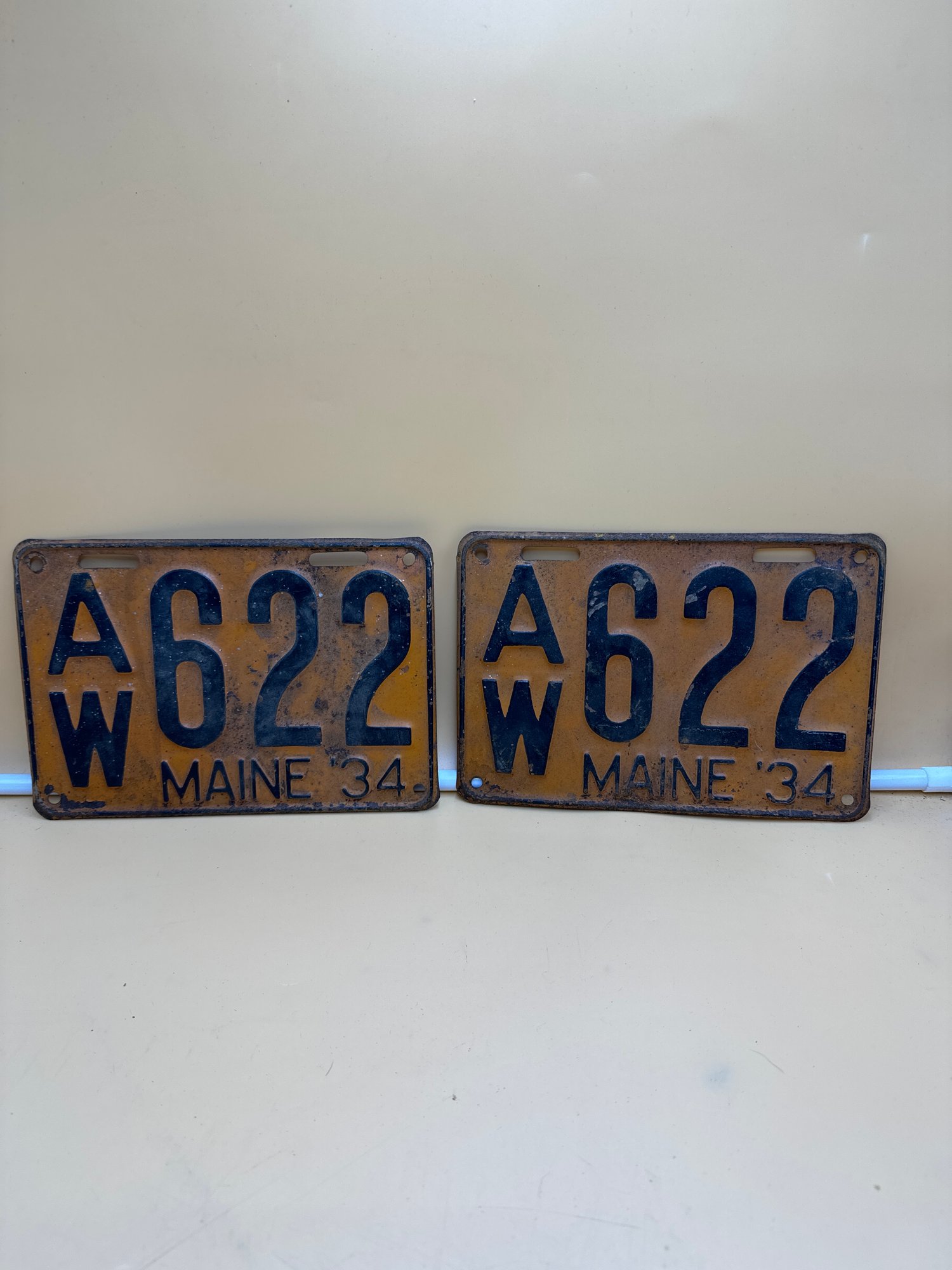 Rare 1934 Maine License Plates Matching Set #1481 | Auctionninja.com
