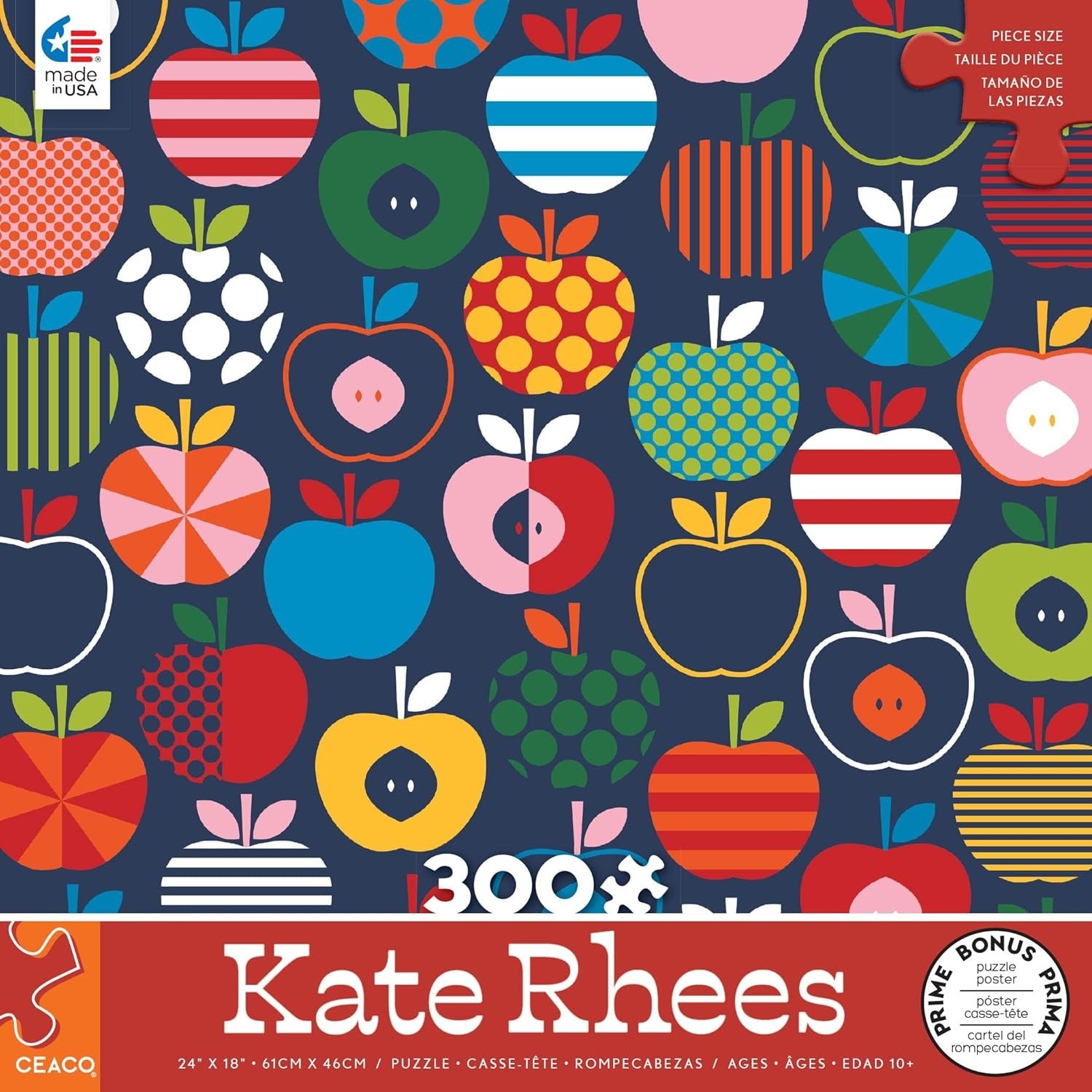 Ceaco Kate Rhees Scandi Apples Oversized 300 Piece Jigsaw Puzzle W ...