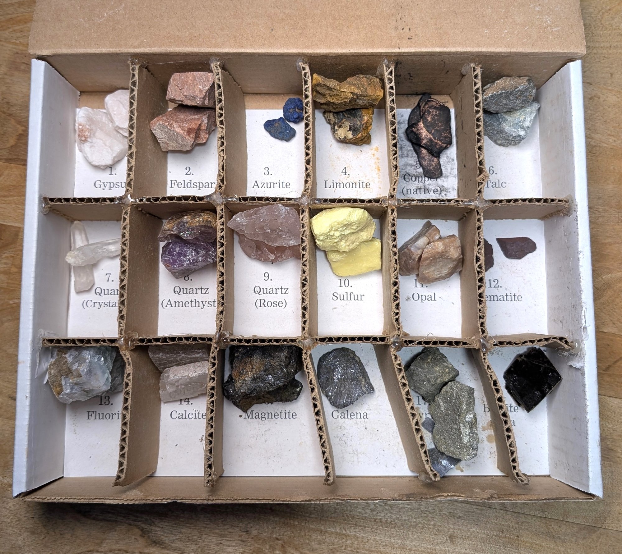 Neo Science Mineral Rock Collection With Box #5028 | Auctionninja.com