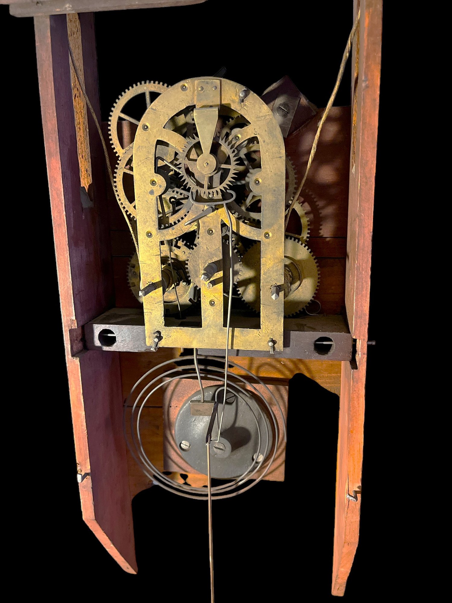 Rare Very Early Brass Terry Movement For Eli Terry Jr. In 8 Day OGEE ...