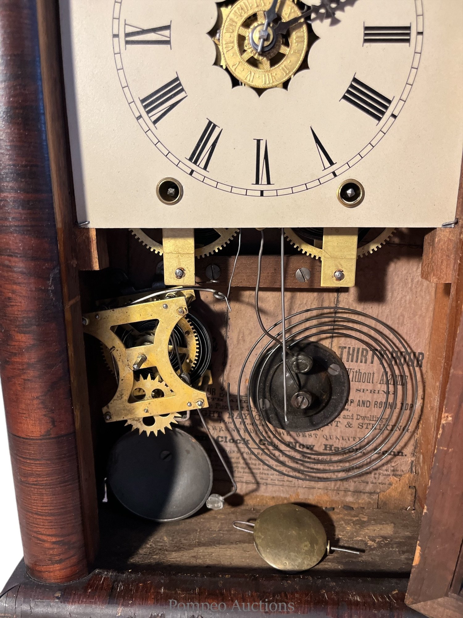 New Haven 8 Day Time, Strike And Alarm Steeple Clock #1135 ...