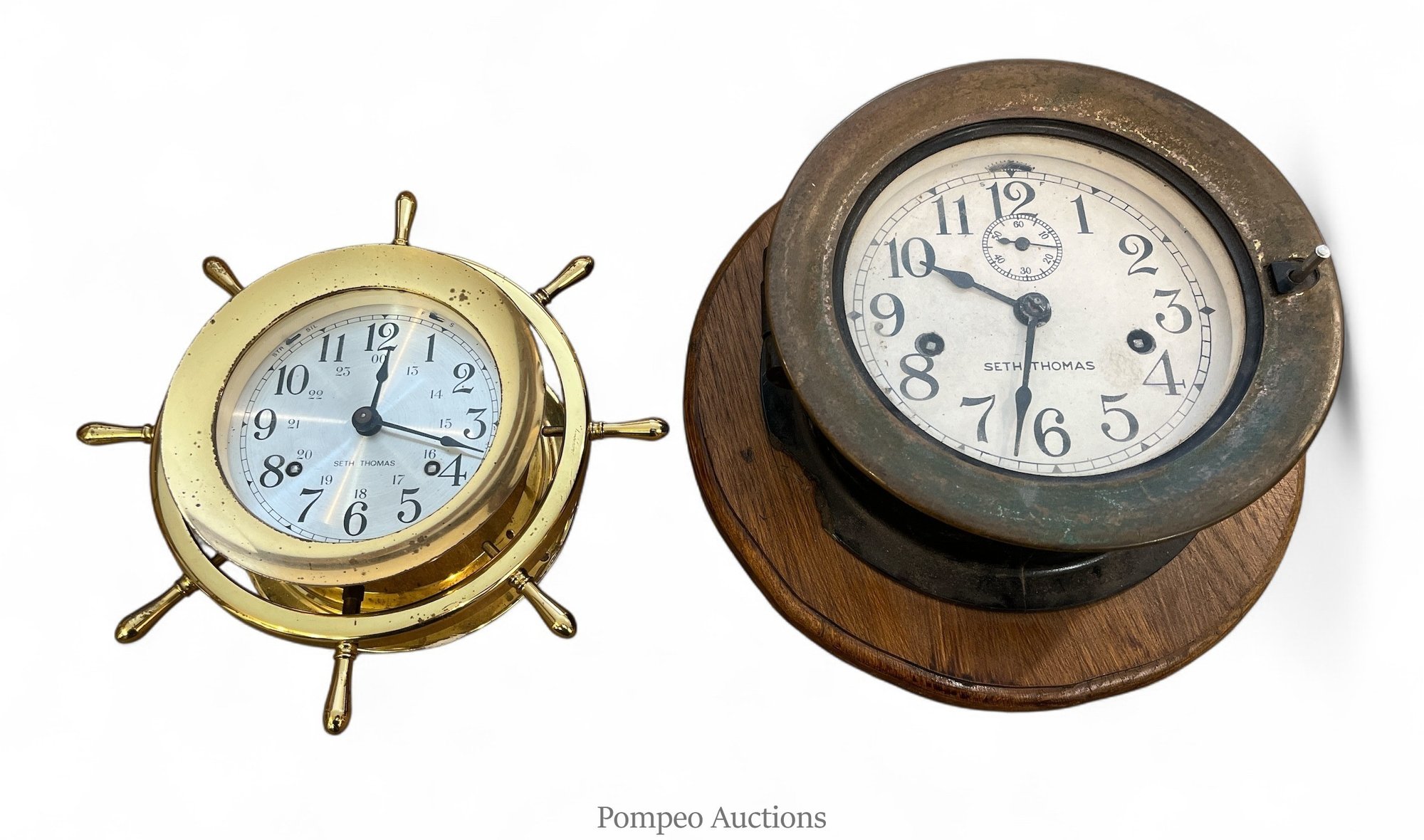 Pair (2) Maritime Wall Clocks #1380 | Auctionninja.com