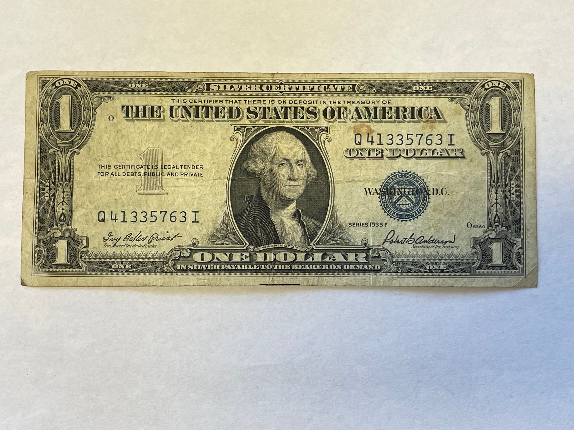 $1 One Dollar Bill US Currency Rare #2828 | Auctionninja.com