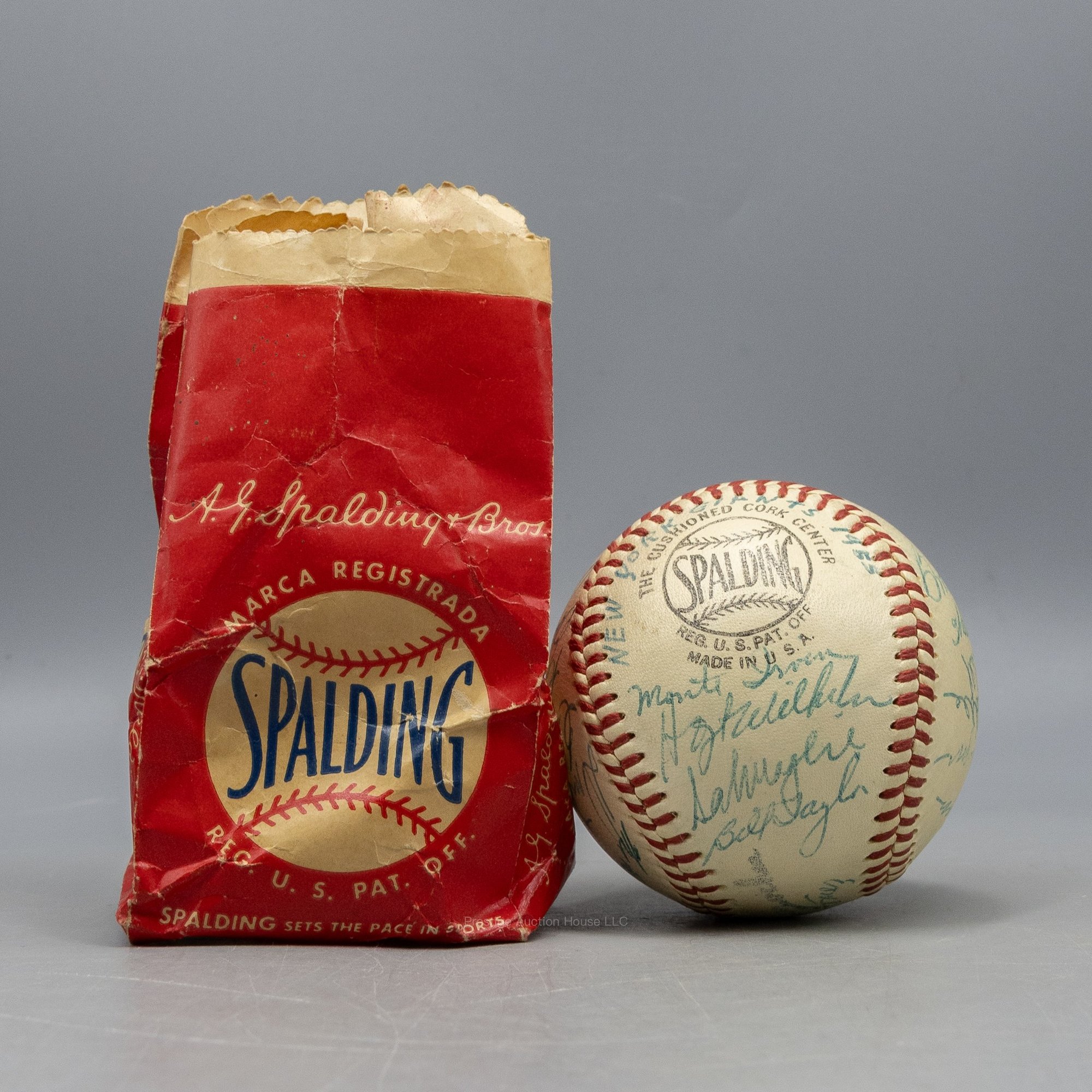 1955 NEW YORK GIANTS TEAM SIGNED BASEBALL #3921 | Auctionninja.com
