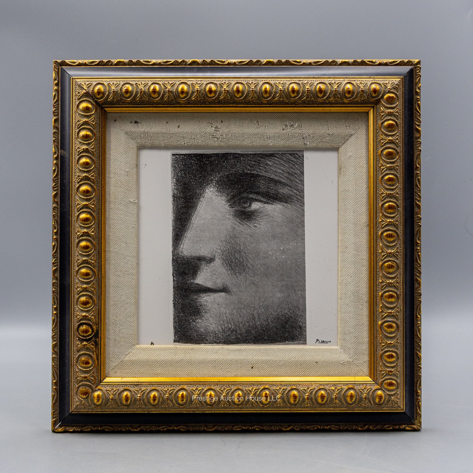 PABLO PICASSO FEMALE PORCELAIN TILE FRAMED COA #3497 | Auctionninja.com