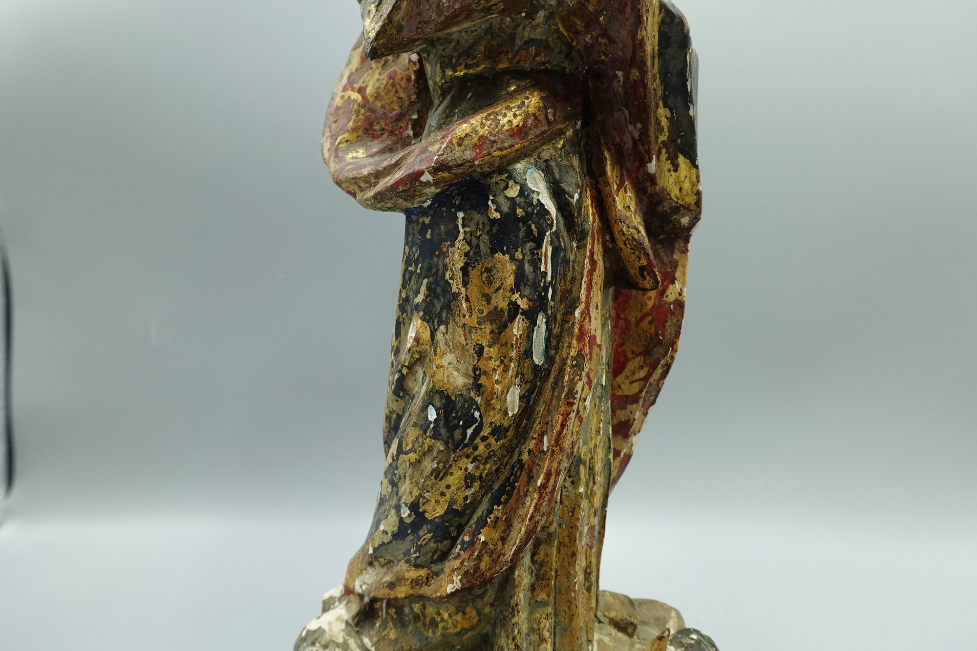 ANTIQUE EARLY RUSSIAN ICON MADONNA STATUE SCULPTURE #2380 ...