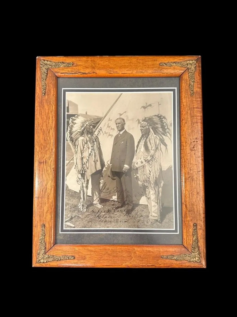 ANTIQUE NATIVE AMERICAN INDIAN ORIGINAL 1926 PHOTO SIGNED #2496 ...