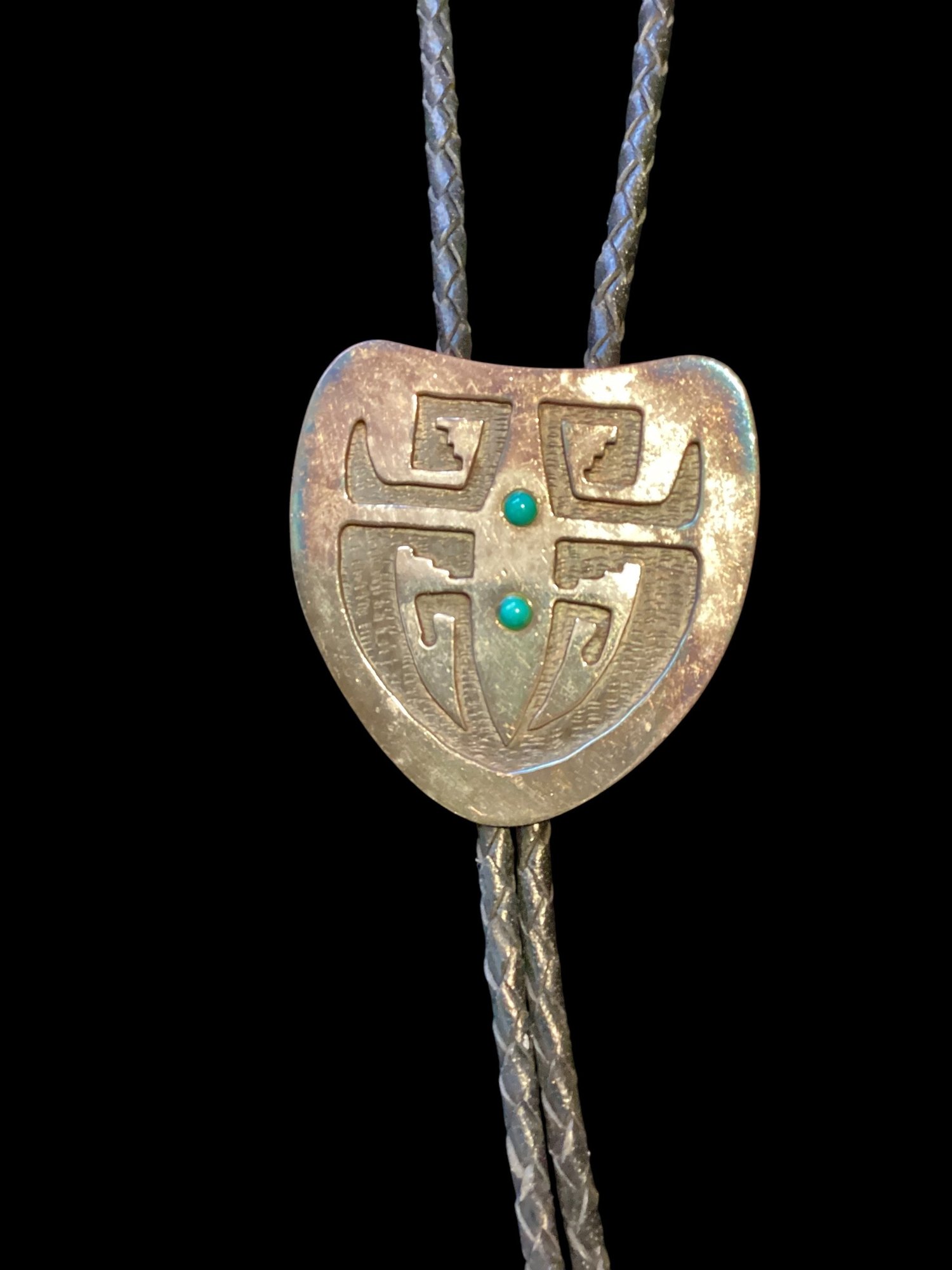 Vintage Sterling Silver Native American Bolo Tie #2551 | Auctionninja.com