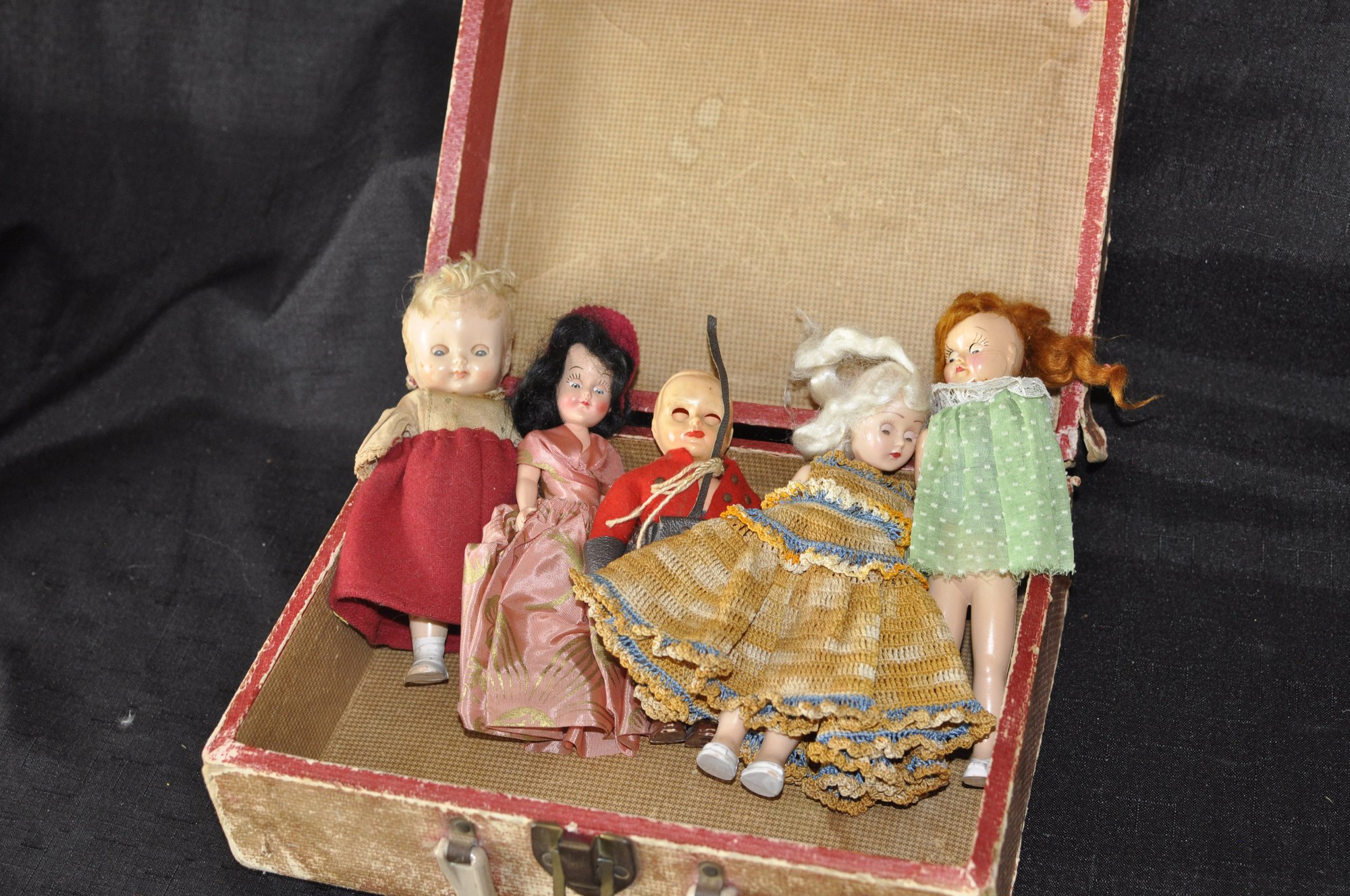 Vintage Ding Dong School Miss Francis Box With 5 Vintage Dolls #3011 ...