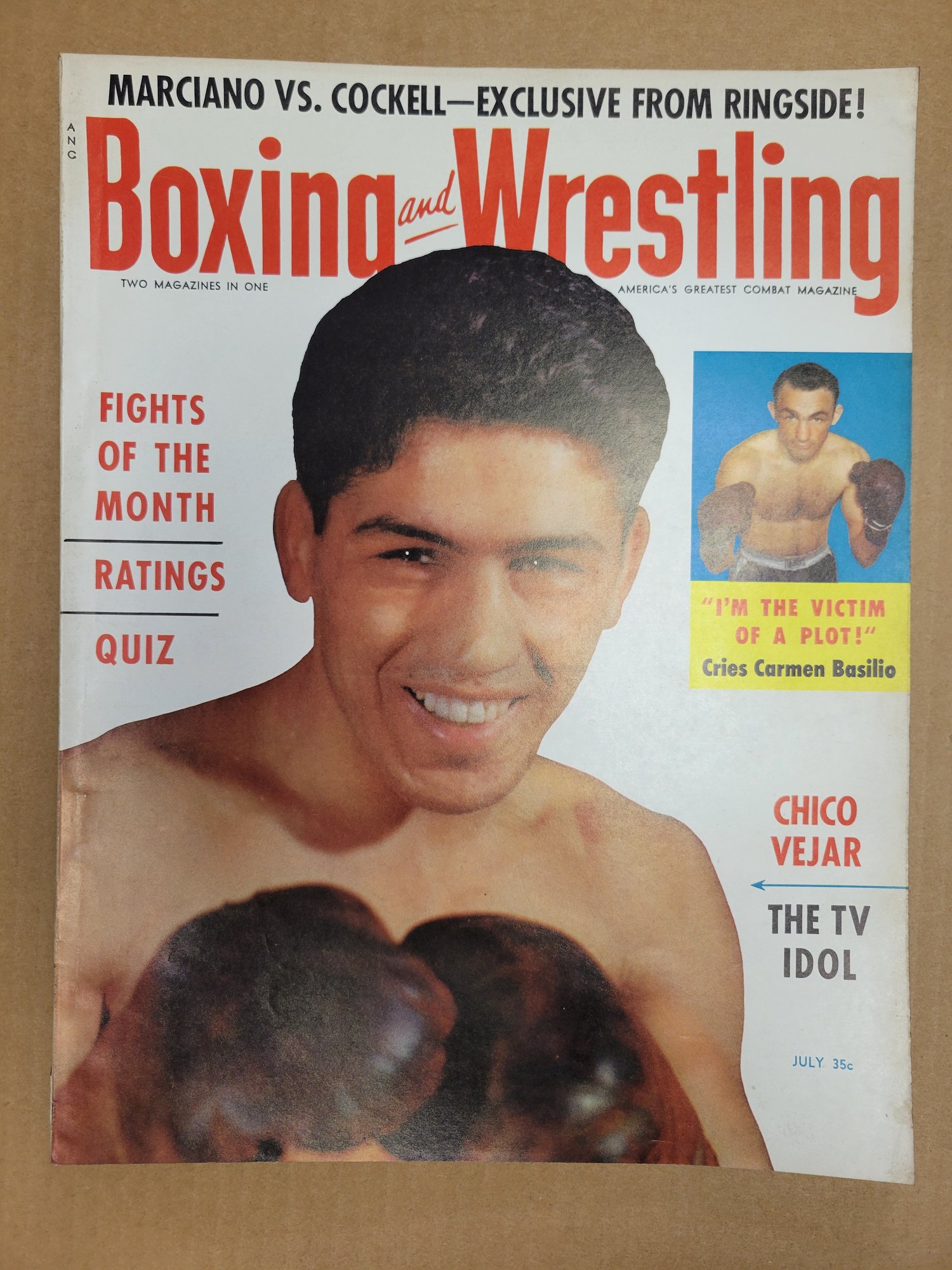 July 1955 Boxing And Wrestling Magazine - Chico Vejar Cover #37320 ...