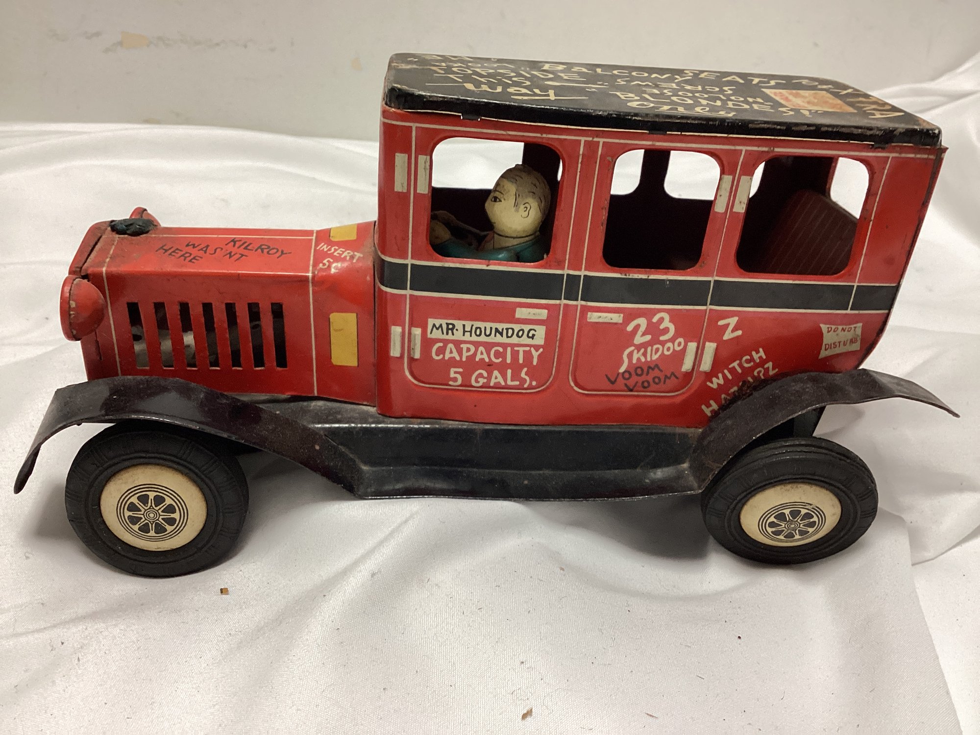 Linemar Vintage Japan Mr. Houndog Old Jalopy Friction Tin Toy #35844 ...