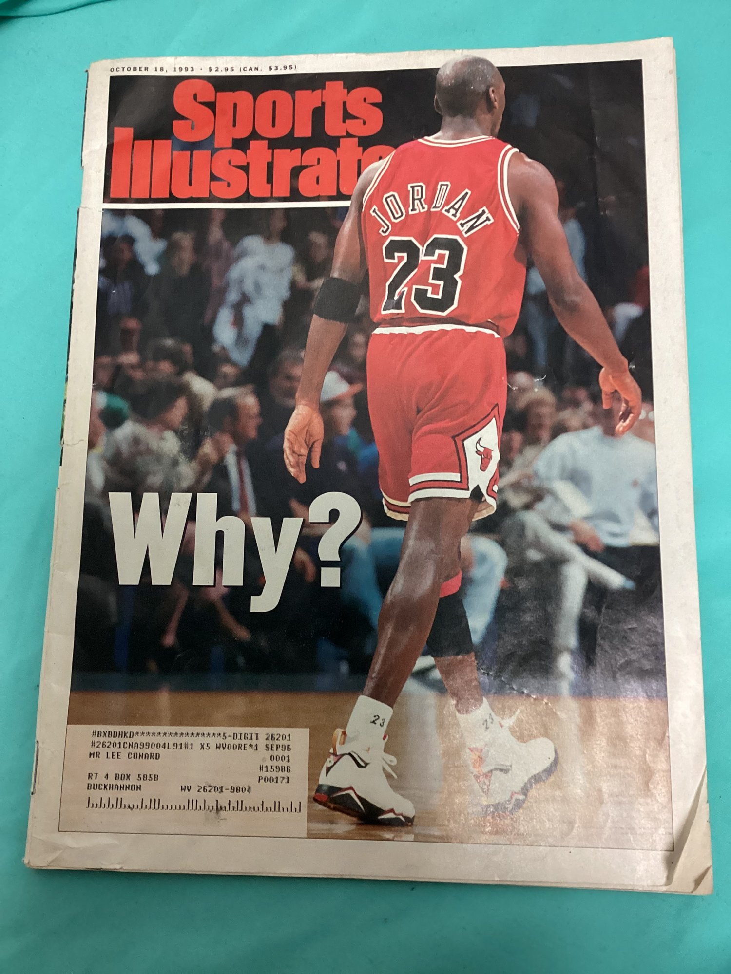 1993 Michael Jordan Cover Sports Illustrated Magazine #20899 ...