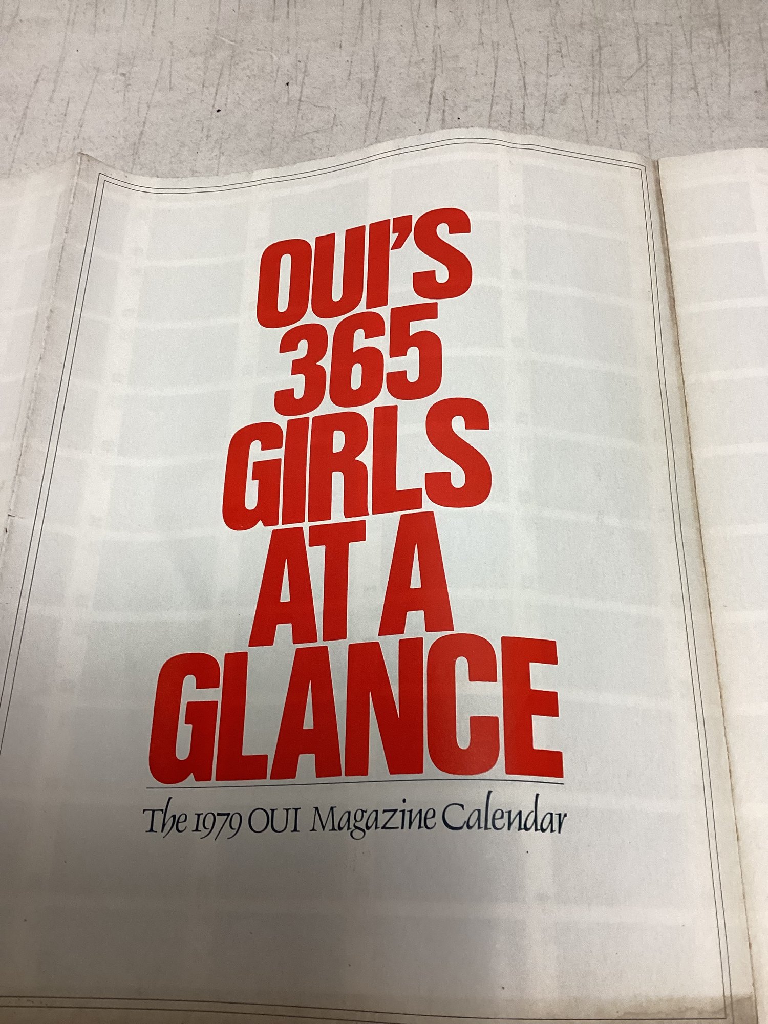 1979 OUI Magazine Girls At A Glance Poster #15920 | Auctionninja.com