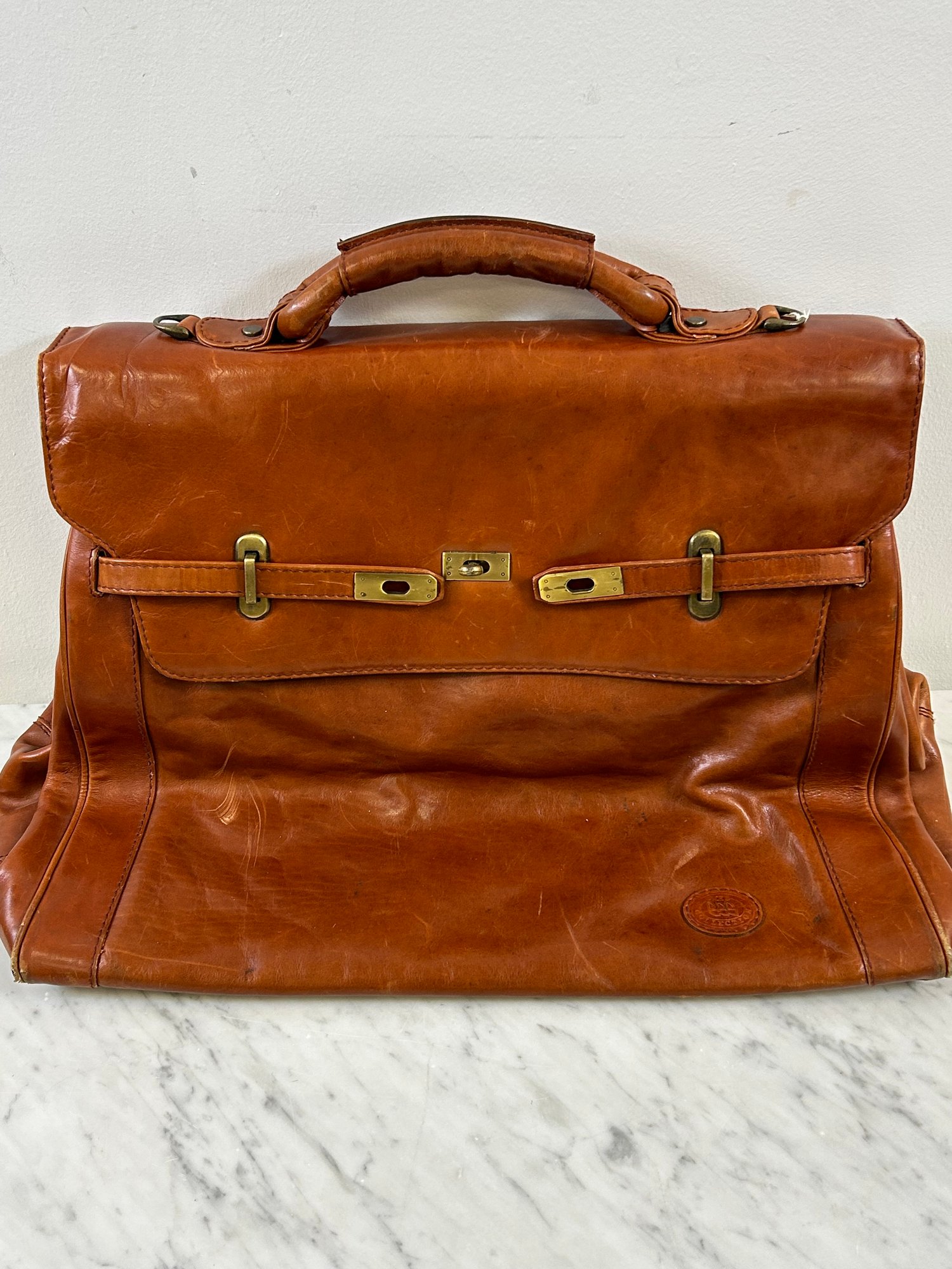 MEB Collection Turkish Cognac Leather Bag/Briefcase #6870 ...