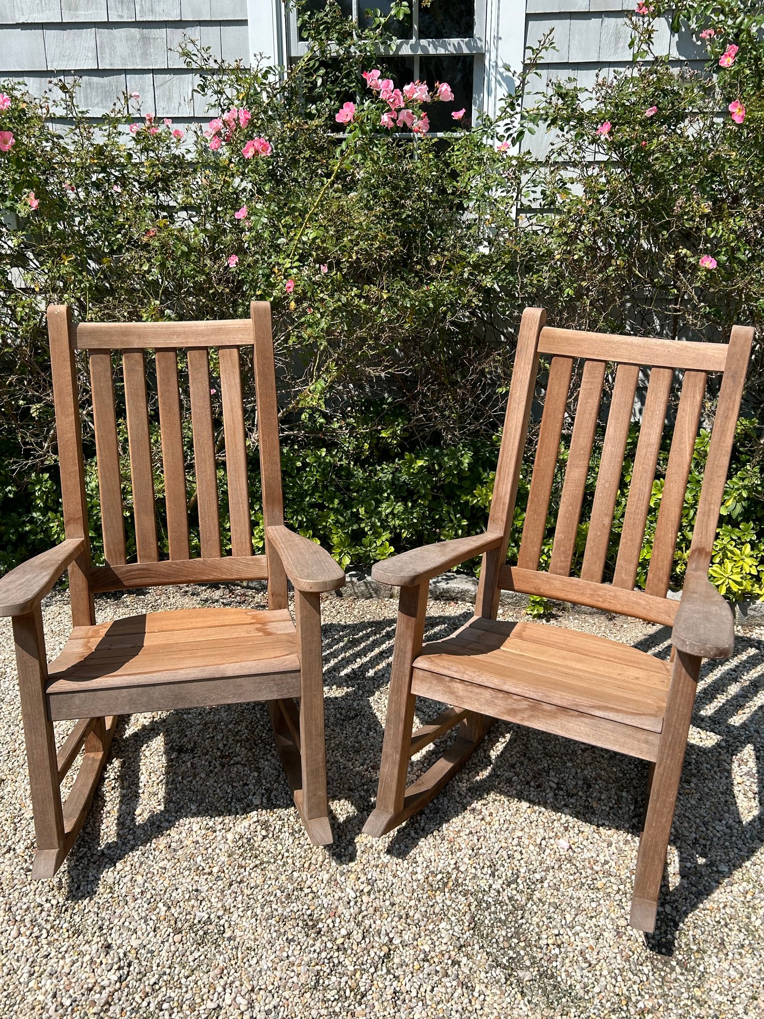 Pair Of Teak Outdoor Rocking Chairs Made By Kingsley Bate #7388 ...