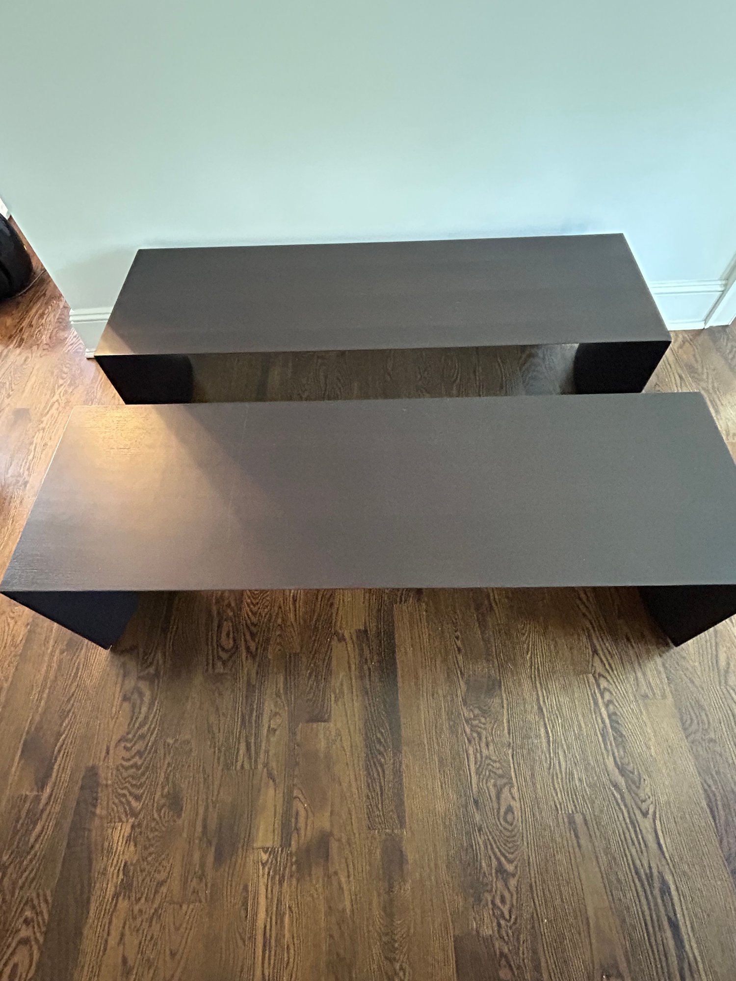 Two Connecting Wooden Coffee Tables #11824 | Auctionninja.com