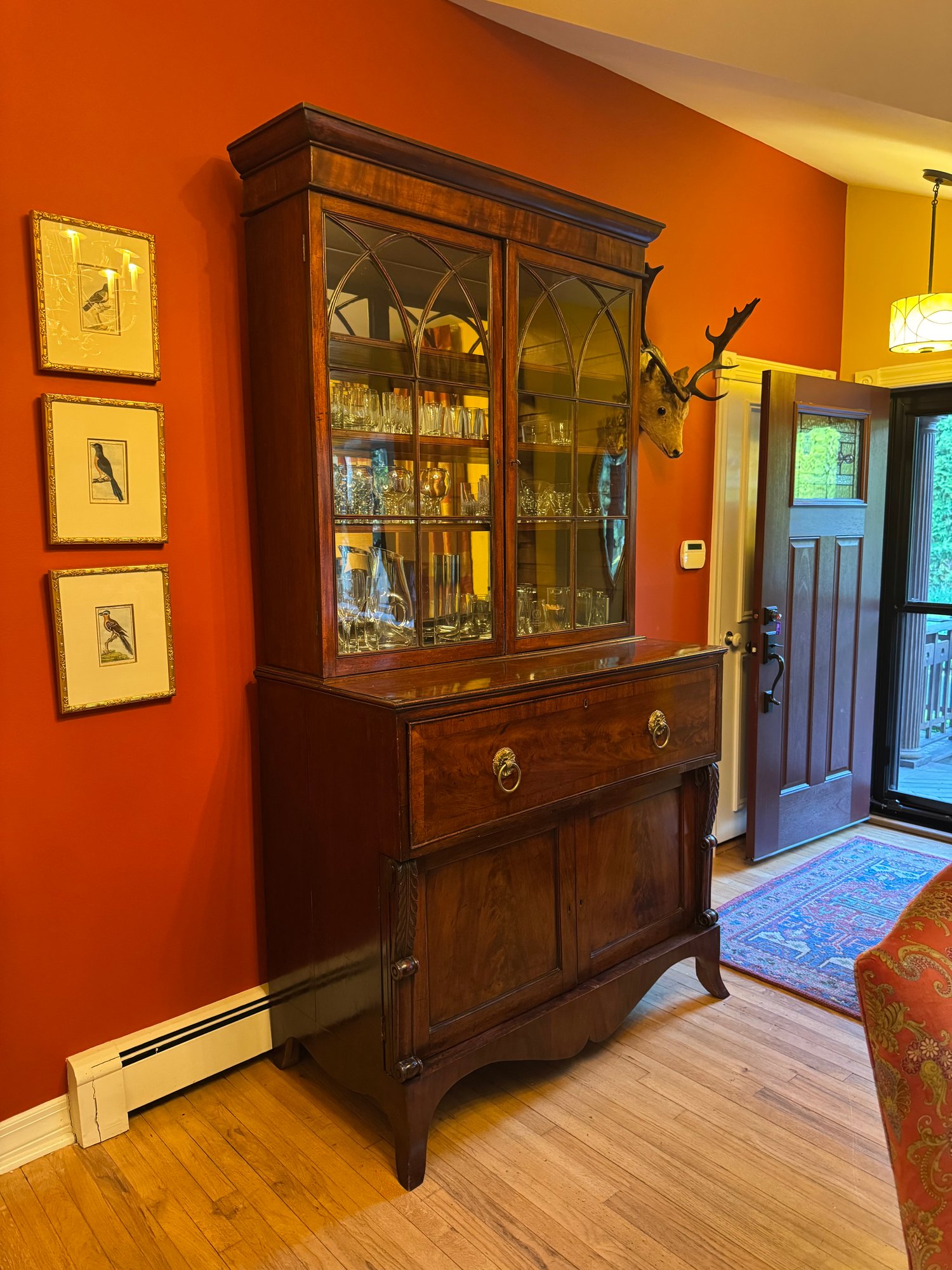 19th Century Hepplewhite Mahogany Secretary #15247 | Auctionninja.com